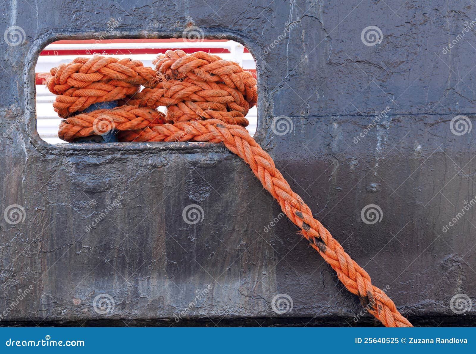Closeup on the ship s rope stock image. Image of secure - 25640525