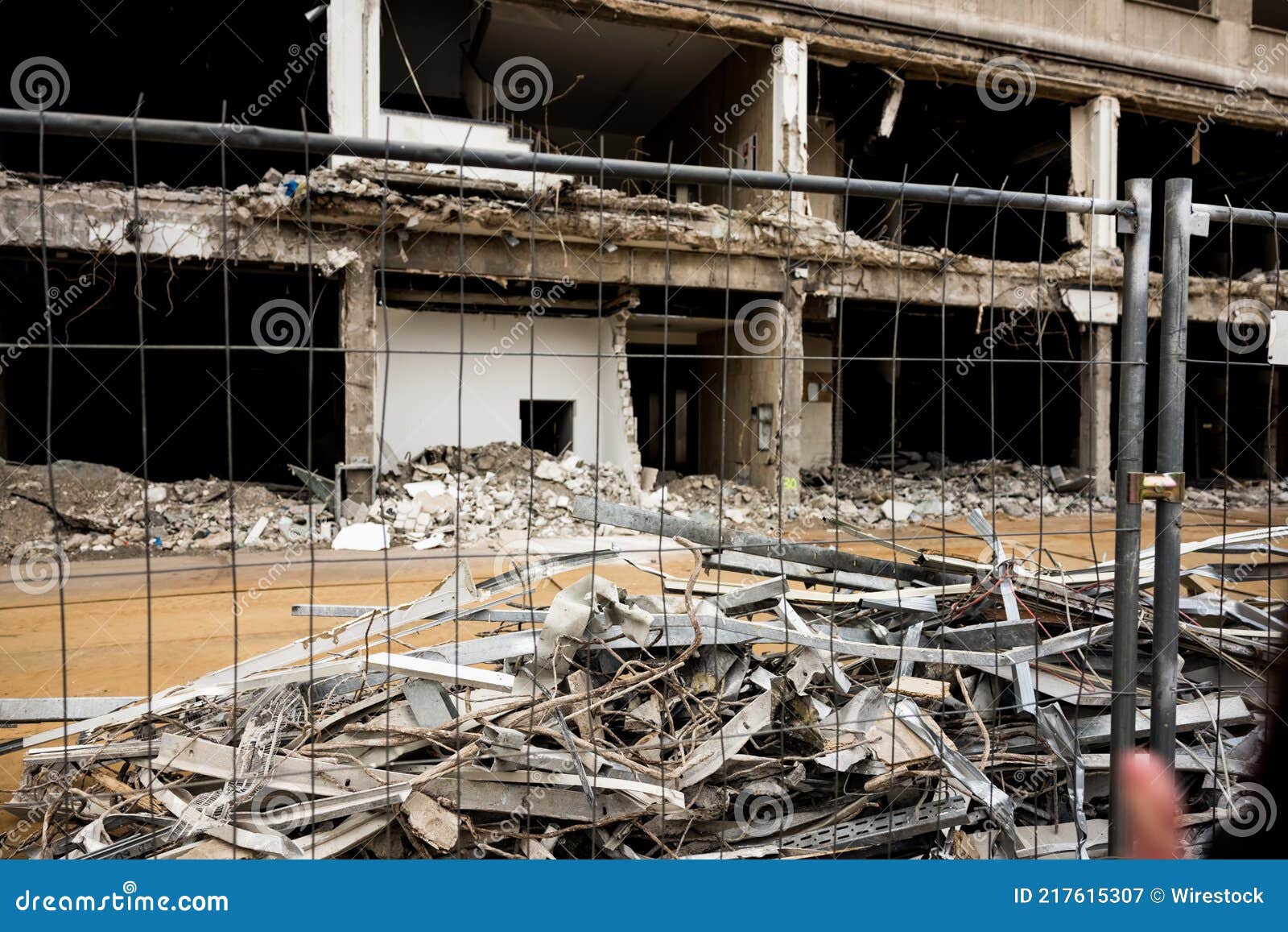 Closeup Shot of an Abandoned and Damaged Building Structure Stock Image ...