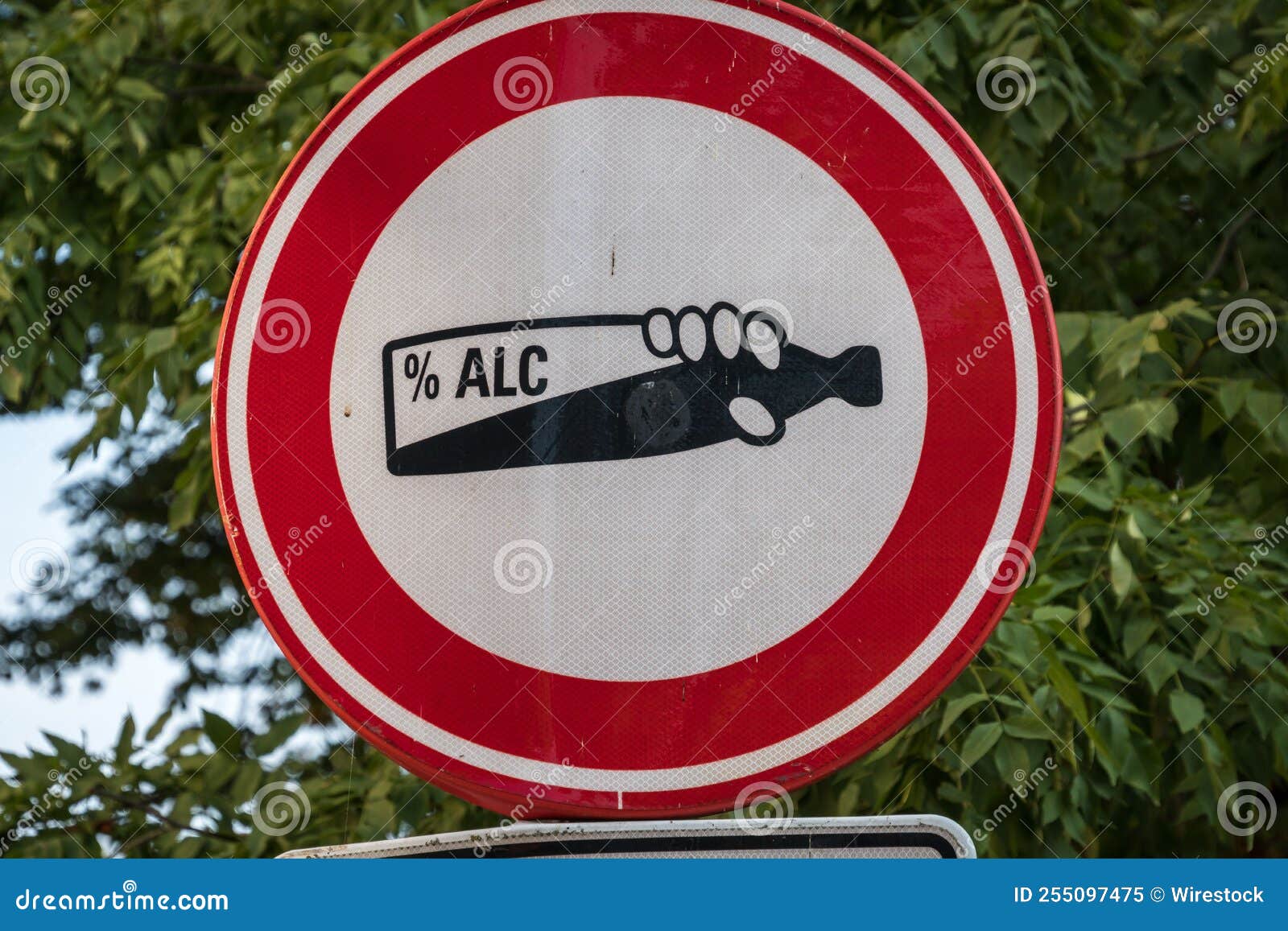 Closeup Shot of Alcohol Prohibited Sign Stock Image - Image of circle ...
