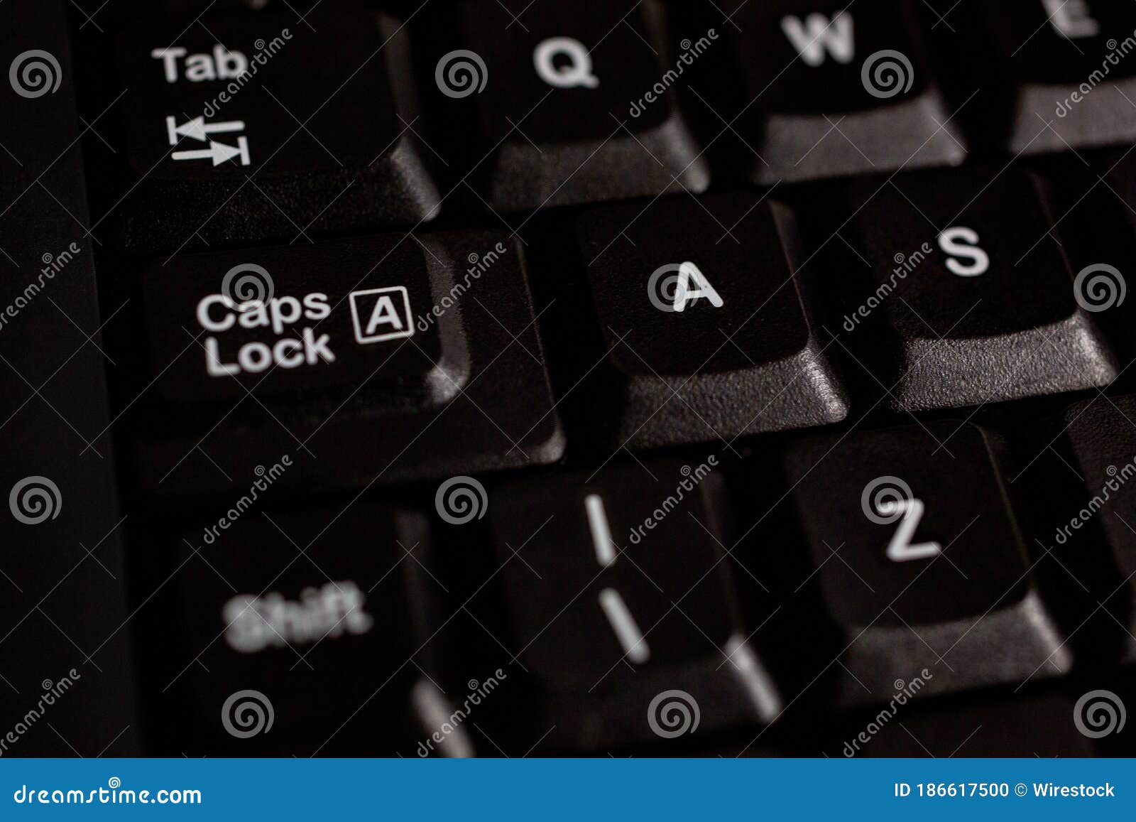 Closeup Shot of Black Computer Keyboard Buttons Stock Photo - Image of ...
