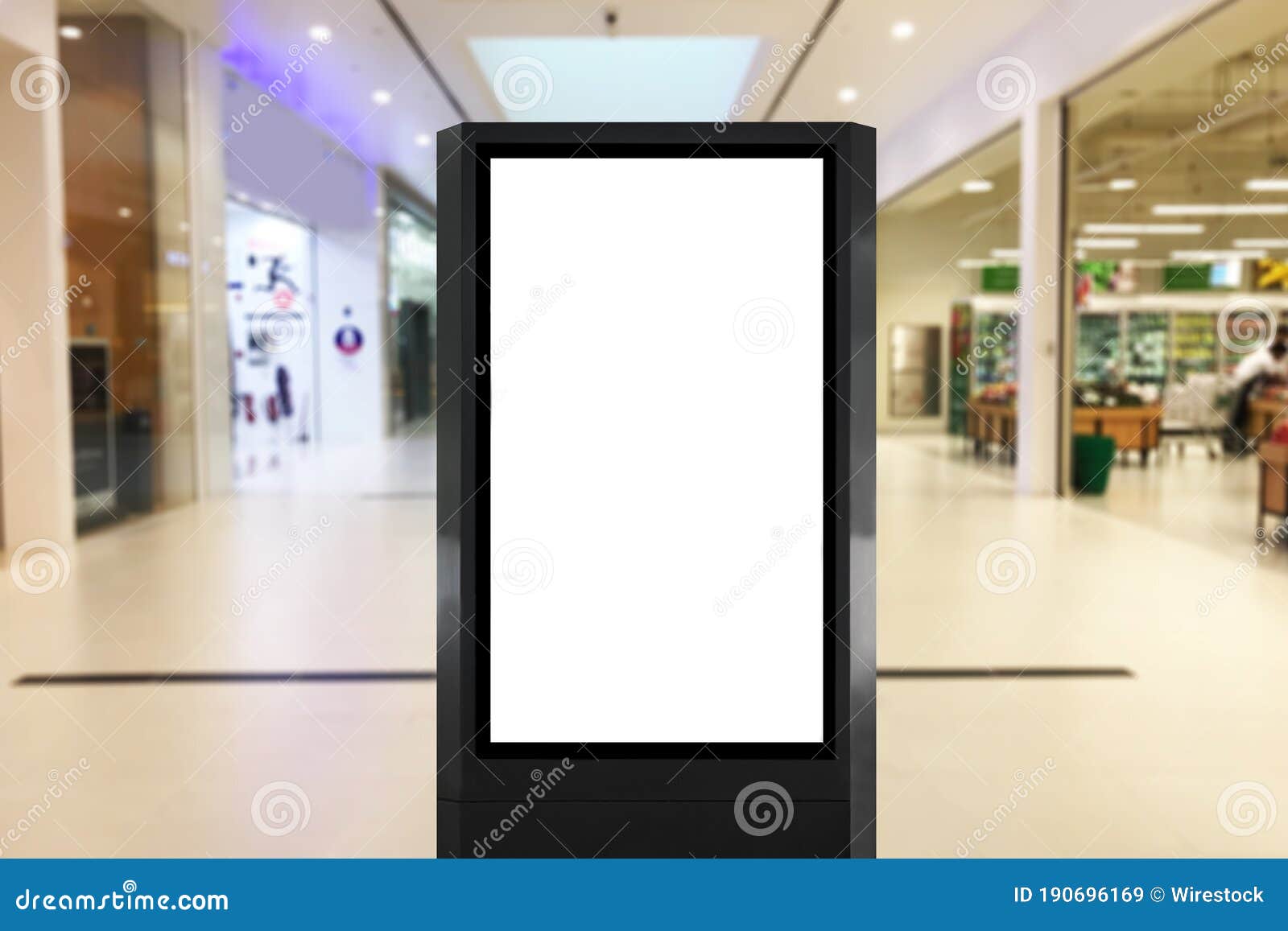 Closeup Shot of a Blank White Screen in the Mall - Perfect for Your ...