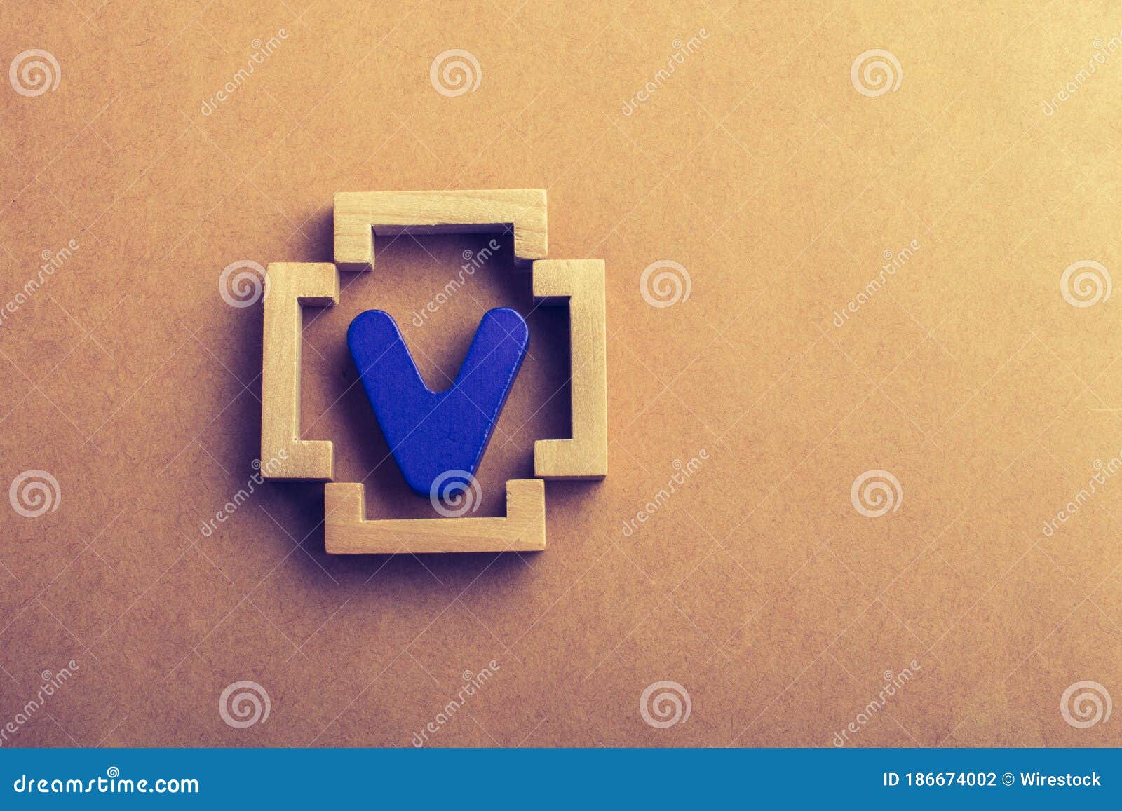Closeup Shot of a Blue Tick Surrounded by Rectangular Geometric Shapes ...