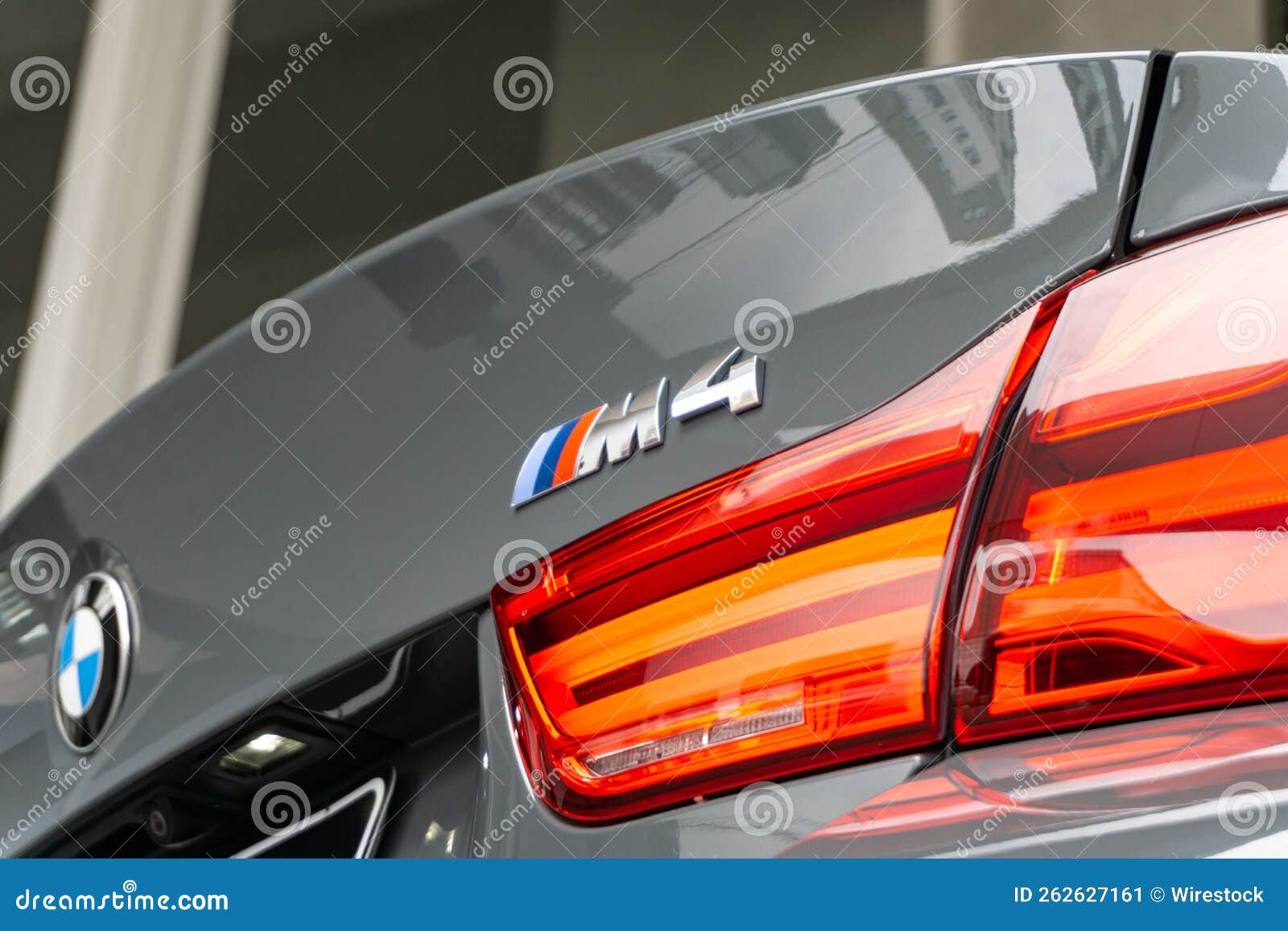 Closeup Shot of a BMW M4 with a Gray "M4" Logo Editorial Photo - Image ...