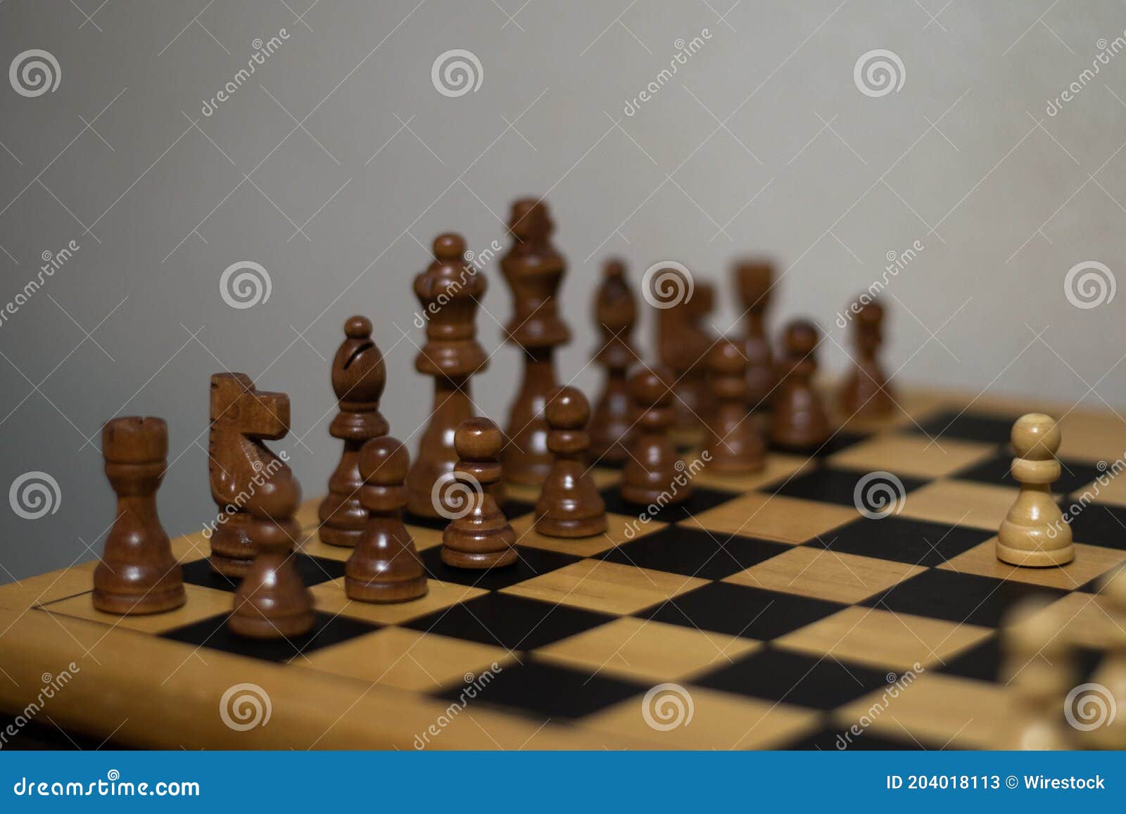 Closeup Shot of Brown Chess Pieces on a Chessboard Stock Image - Image ...