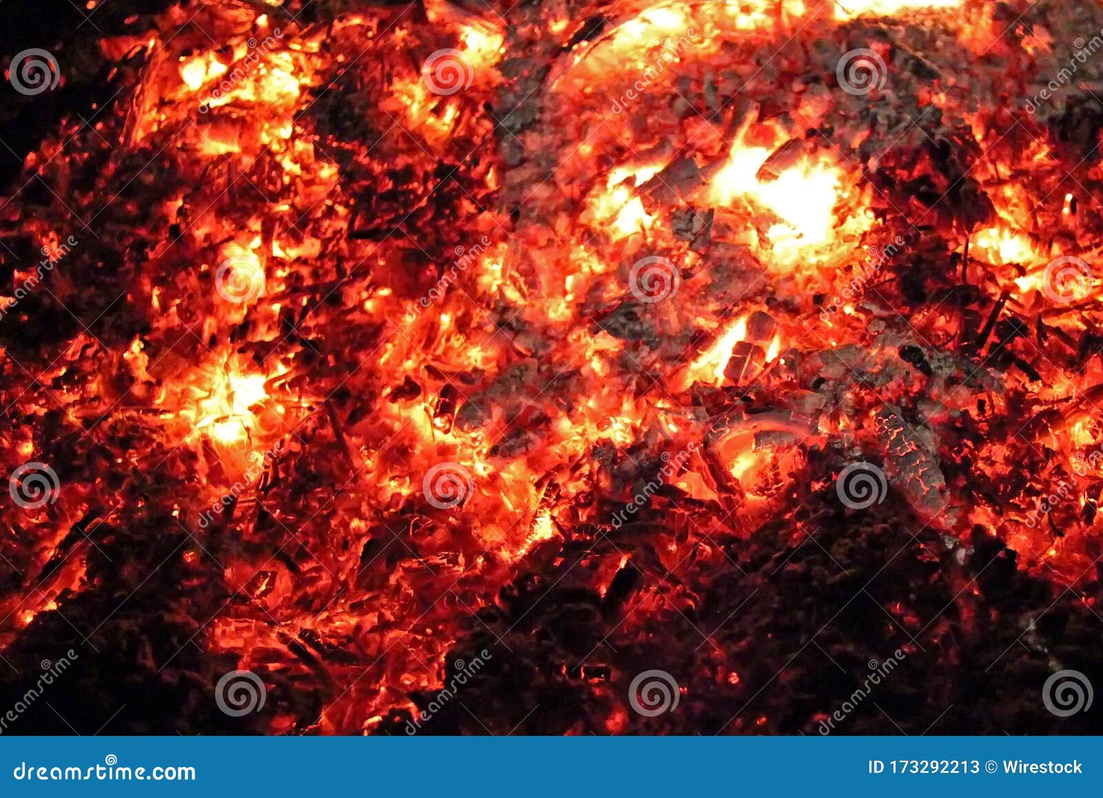 Closeup Shot of Burning Coals in a Glowing Fire Stock Image - Image of ...