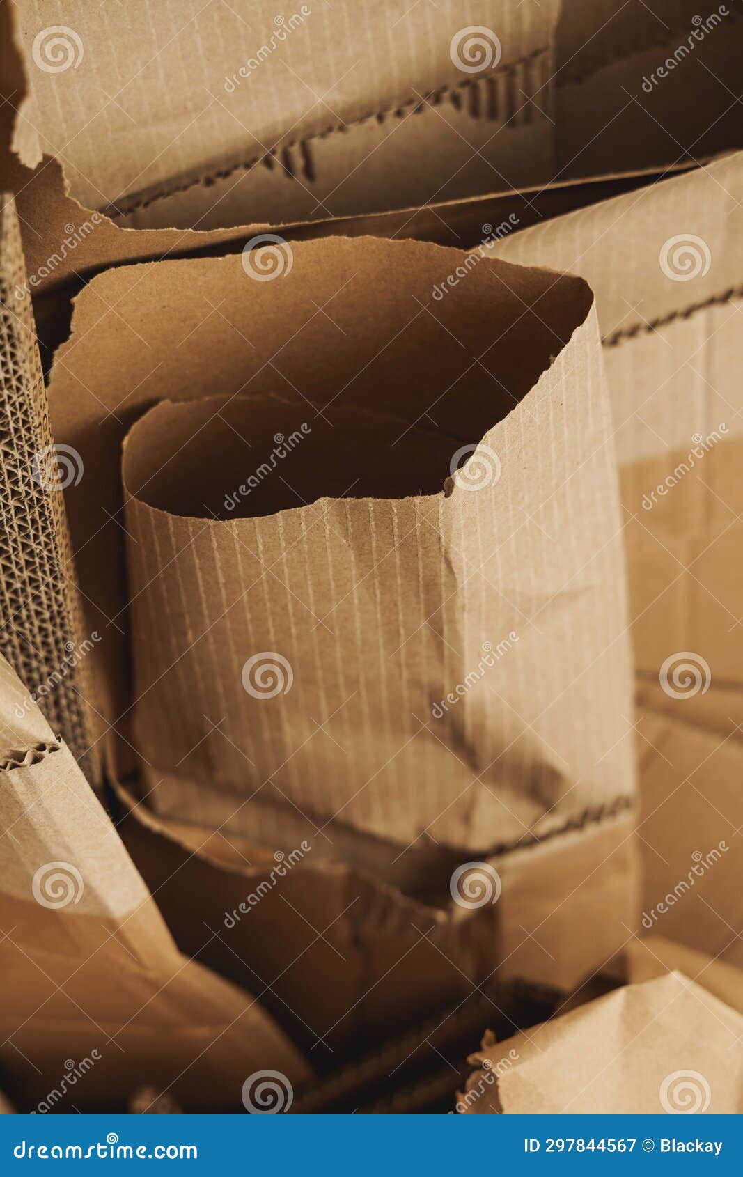 Closeup Shot of Cardboard Waste. Concepts of Paper Recycling and Waste ...