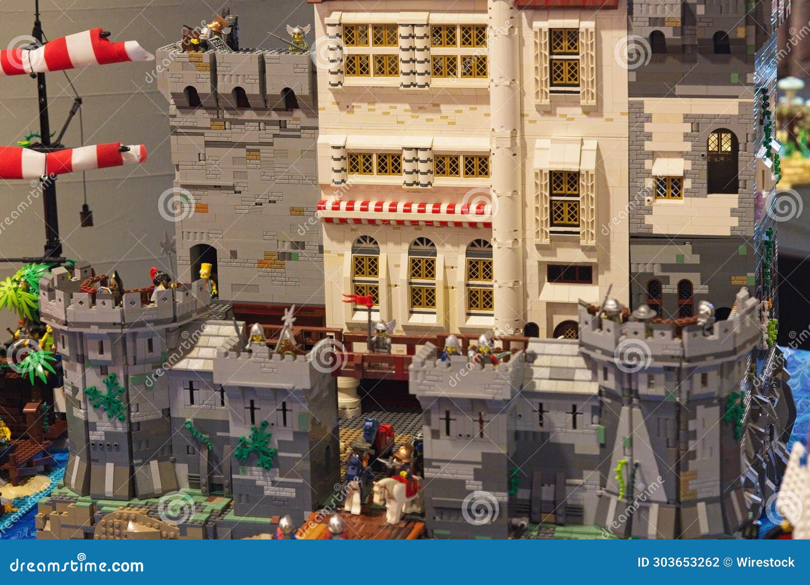 Closeup Shot of a Castle LEGO Model at Brickbuilt Sydney 2022 Editorial ...