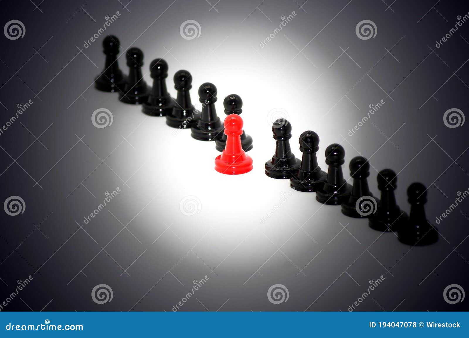Closeup Shot of Chess Pieces Showing Step Out of Line Stock Photo ...