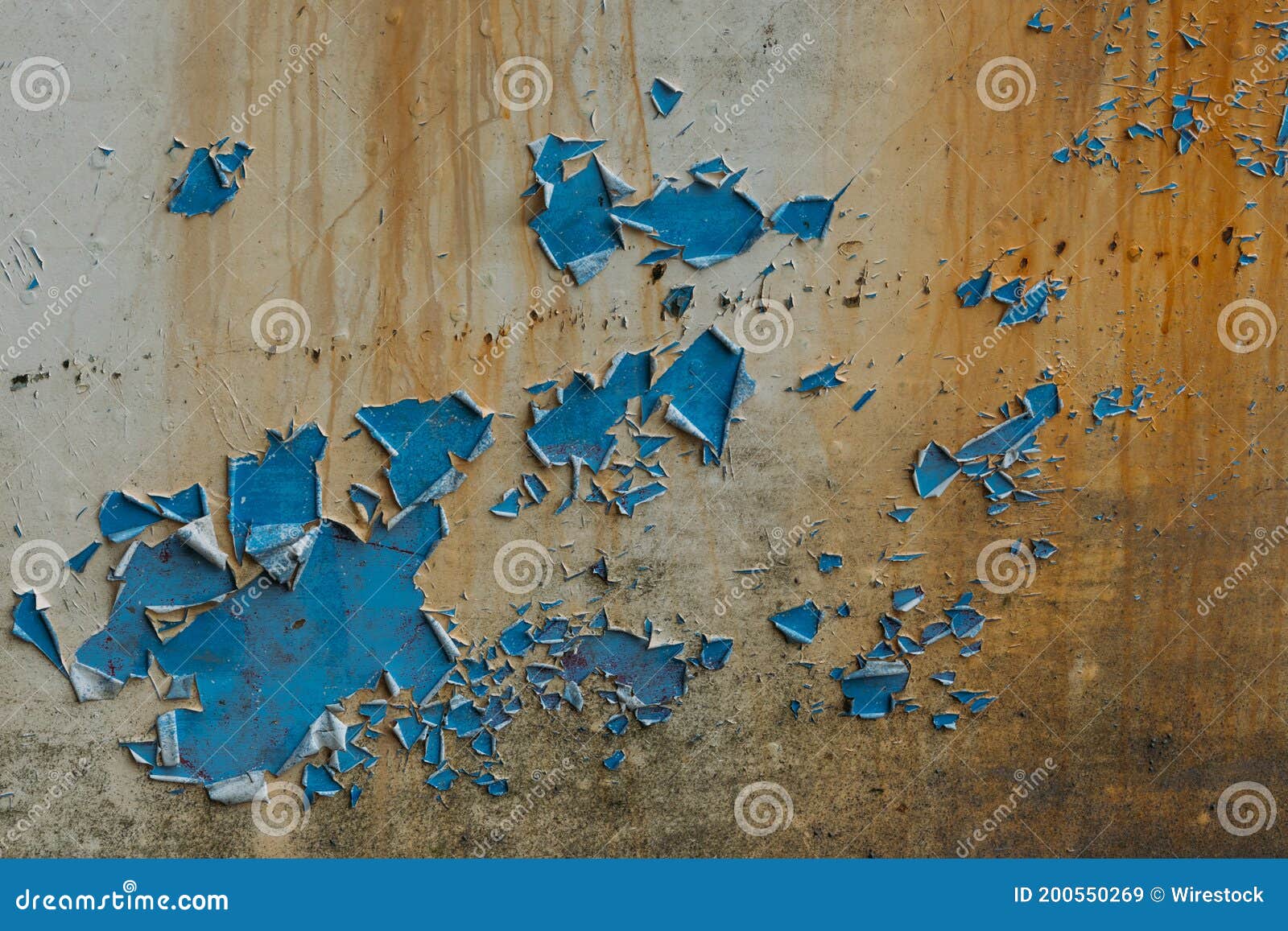 Closeup Shot of a Chipped Rusty Surface Stock Image - Image of orange ...
