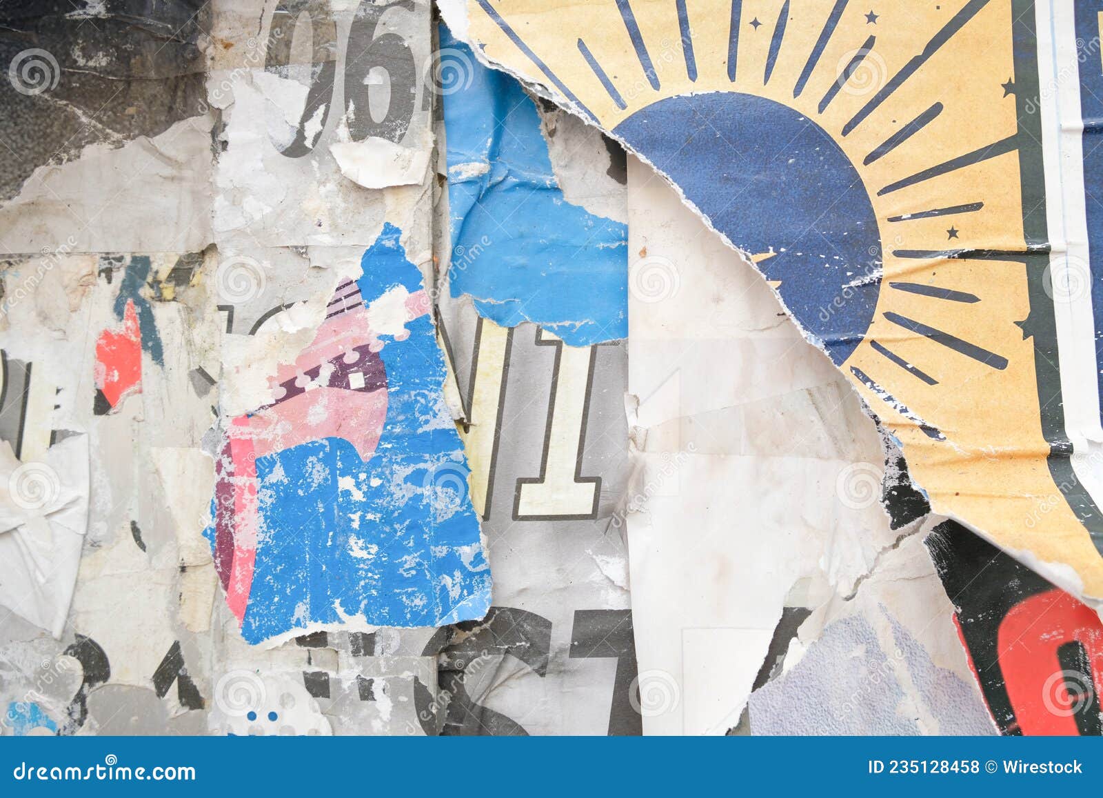 Ripped Posters Background Royalty-Free Stock Photo | CartoonDealer.com ...