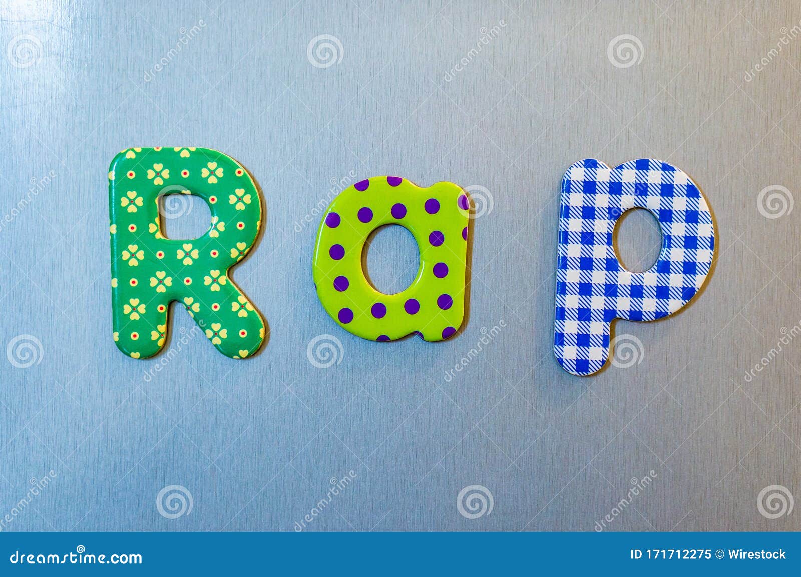 Closeup Shot of Colorful Words Spelling Out Rap Stock Image - Image of ...