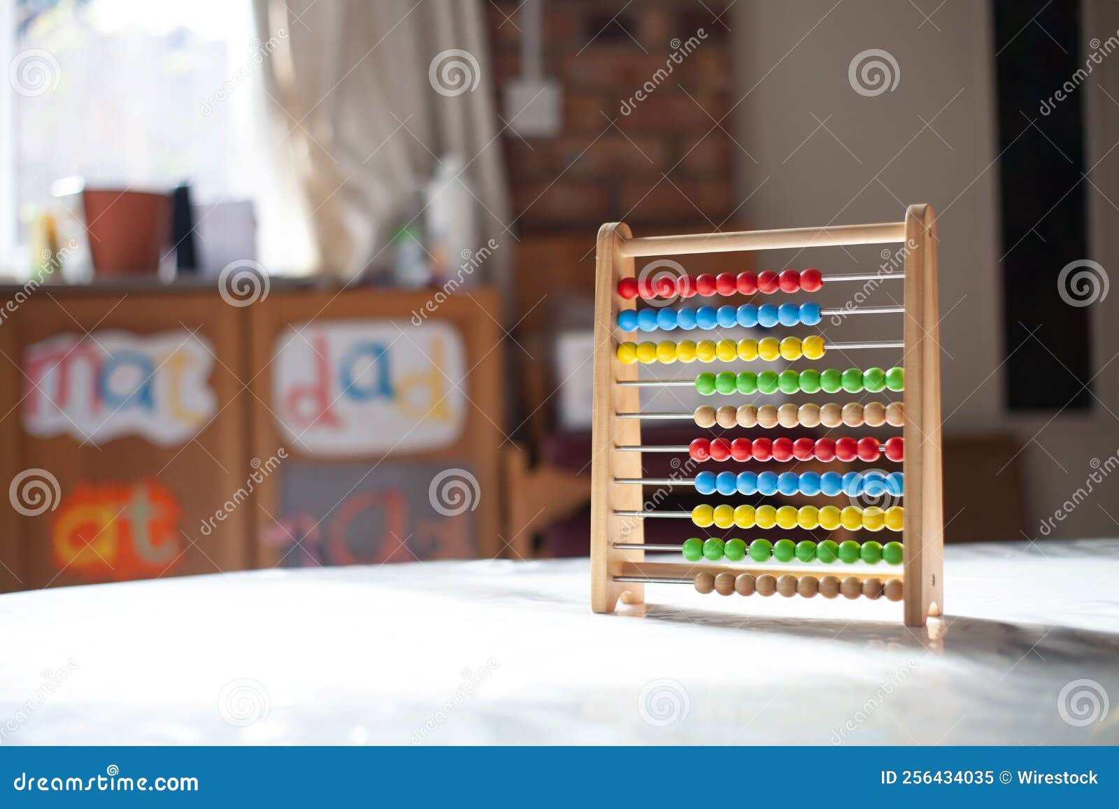 Closeup Shot of a Counting Abacus Toy in the Preschool Stock Image ...
