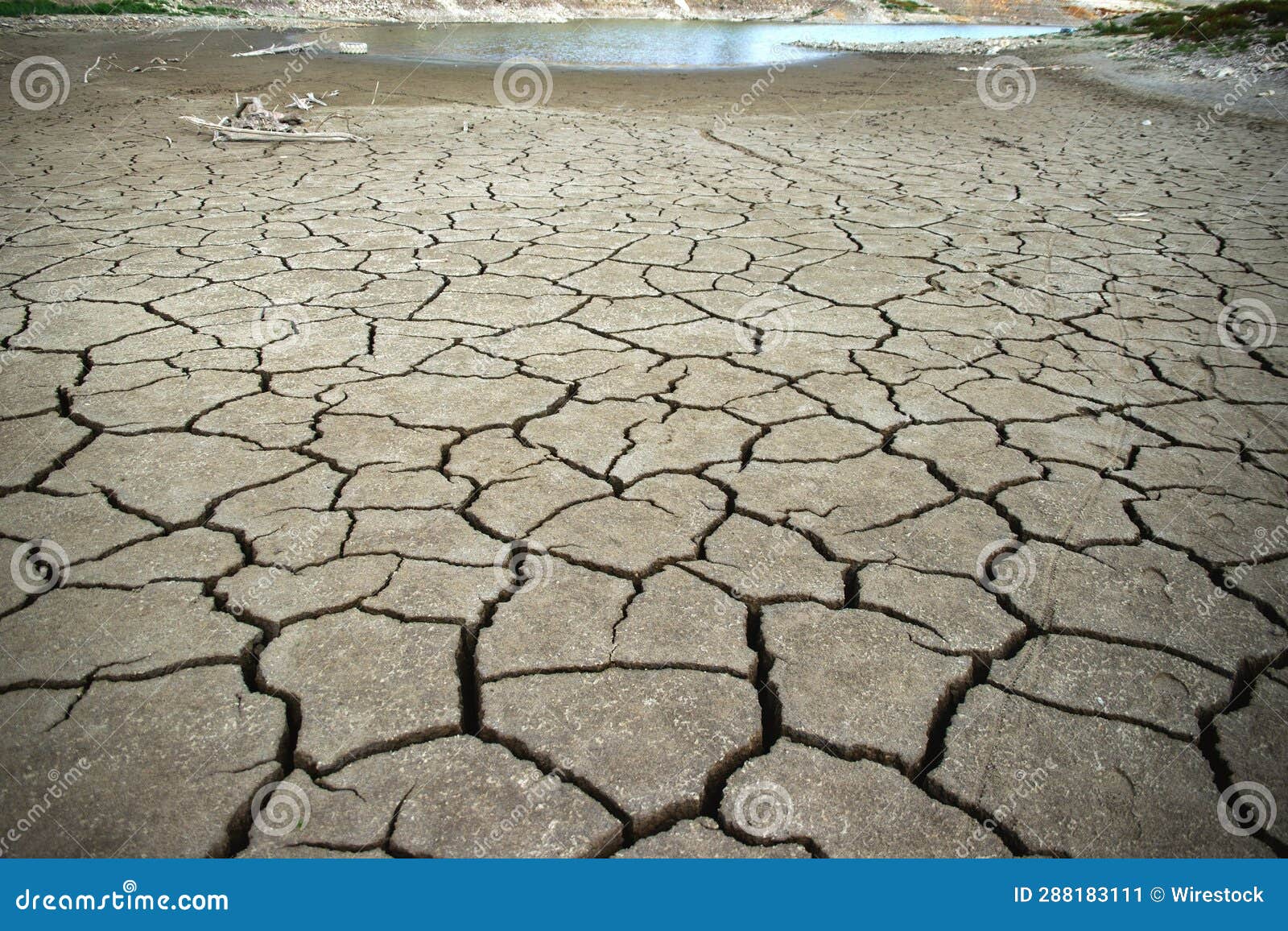 Closeup Shot of Cracked Ground Surface with Jagged Patterns and ...