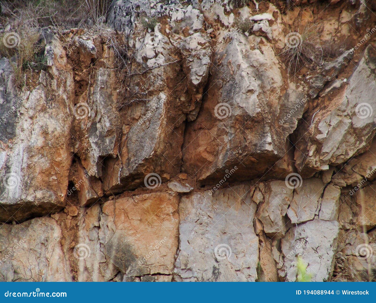 Cracked Rocks, Shale Stone Rock Texture Closeup Royalty-Free Stock ...