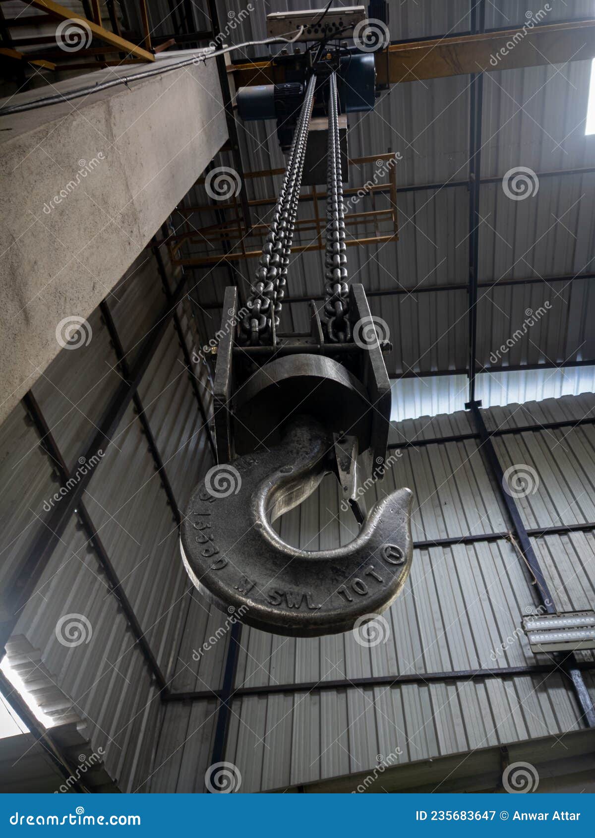 Closeup Shot of Crane Hook Hanging in the Industry Editorial ...