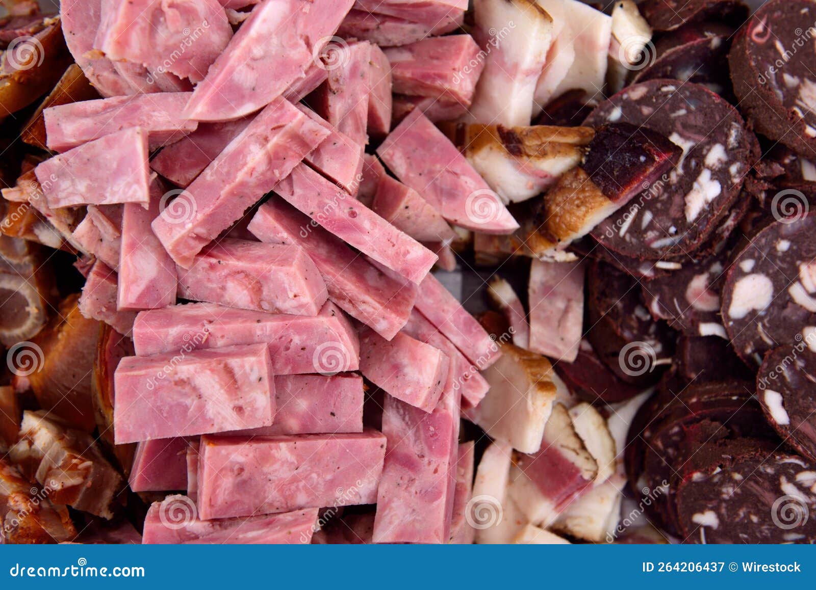Closeup Shot of the Cut Meat Assortment Stock Image - Image of snack ...