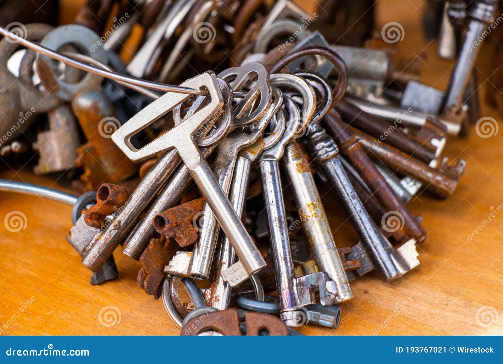 Closeup Shot of Different Old Keys Bunch Stock Image - Image of keys ...