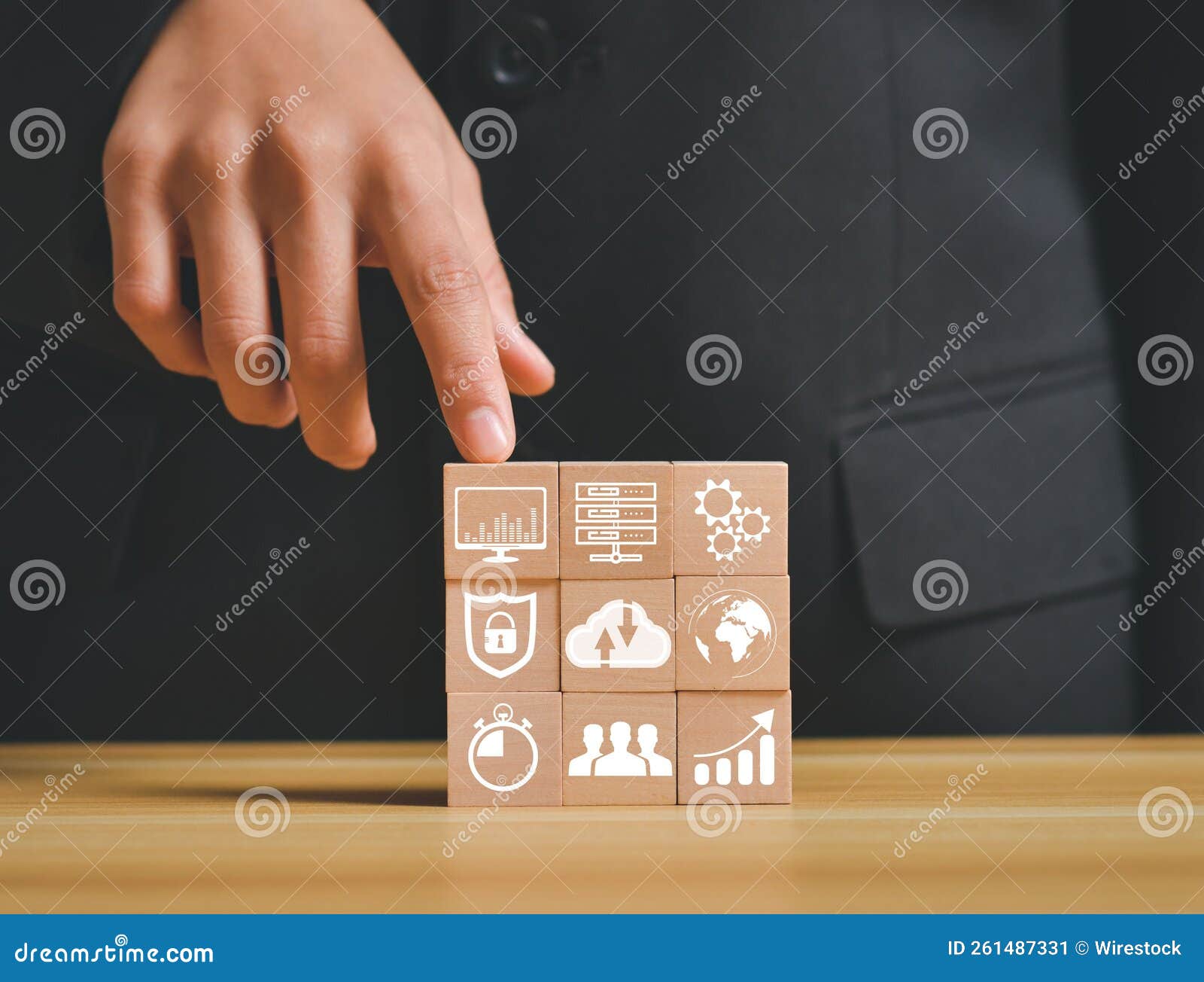 Closeup Shot of Digital Transformation Management with an Icon on a ...