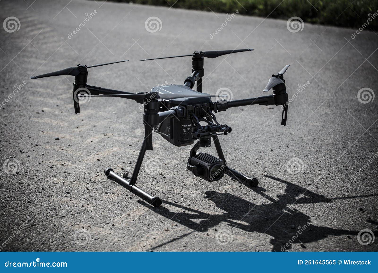 Closeup Shot of a Drone on a Ground Stock Image - Image of propeller ...