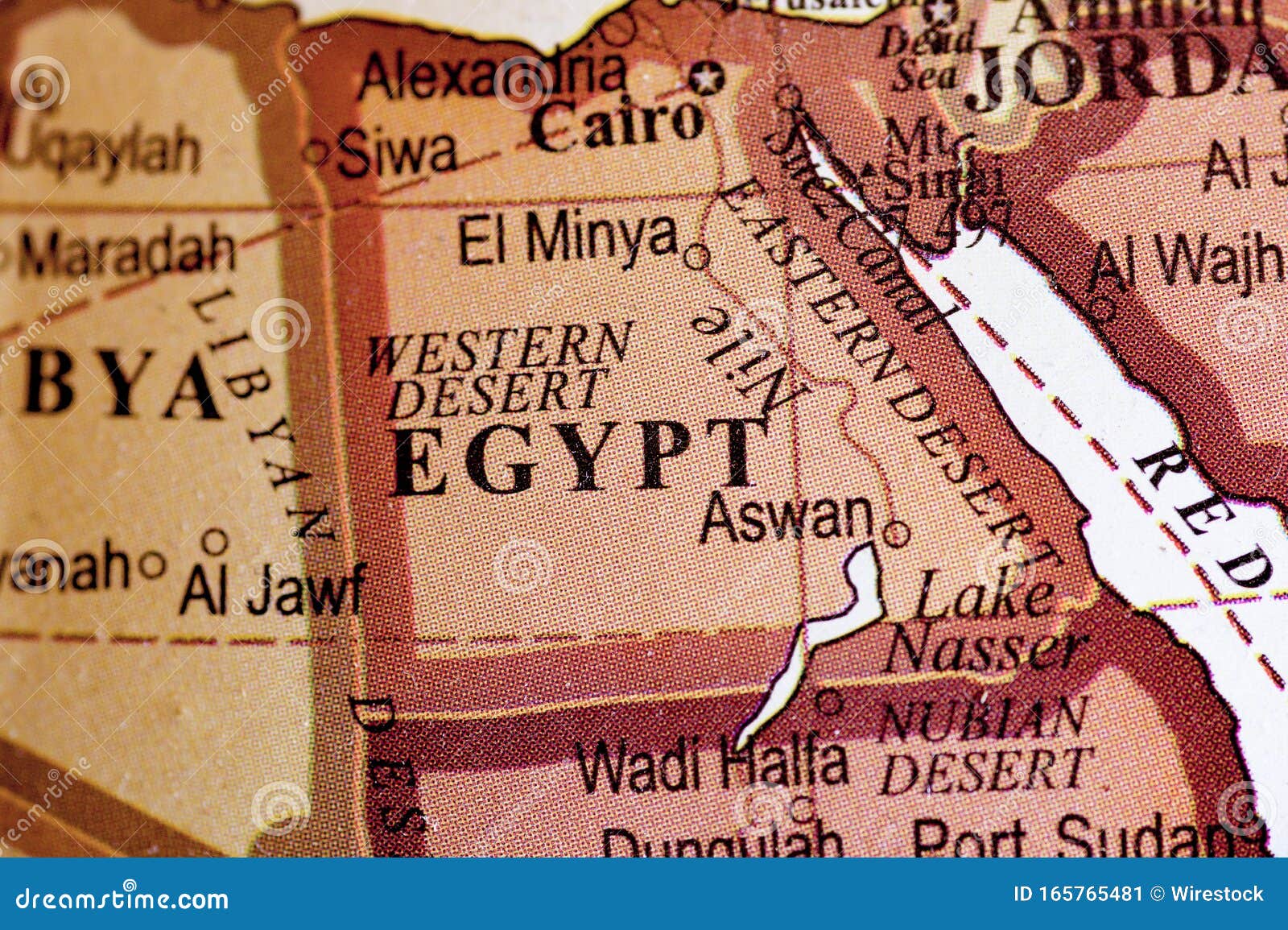 Closeup Shot of the Egypt Country on the Map Stock Image - Image of ...