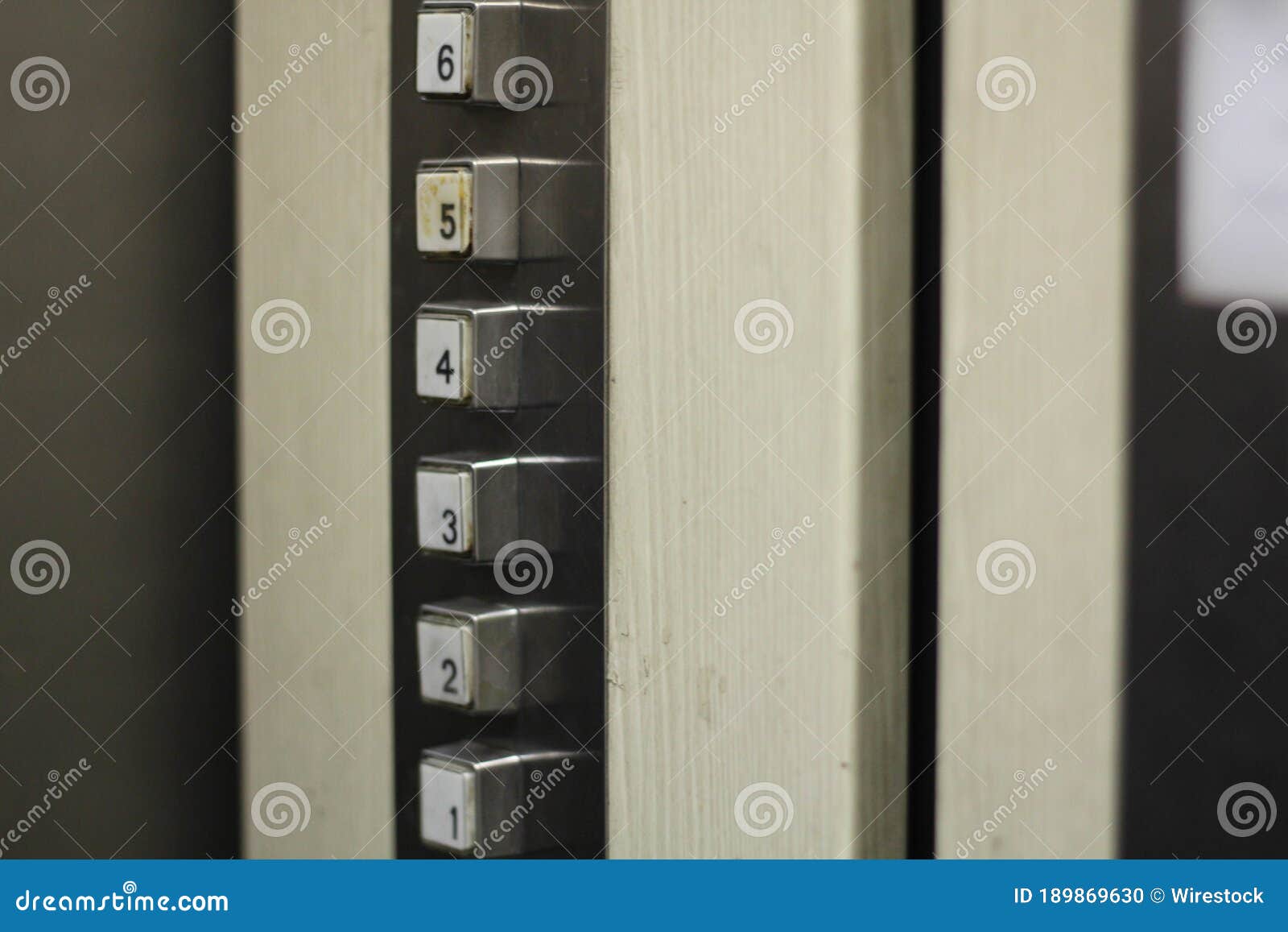 Closeup Shot of Elevator Push Buttons with Numbers Stock Photo - Image ...