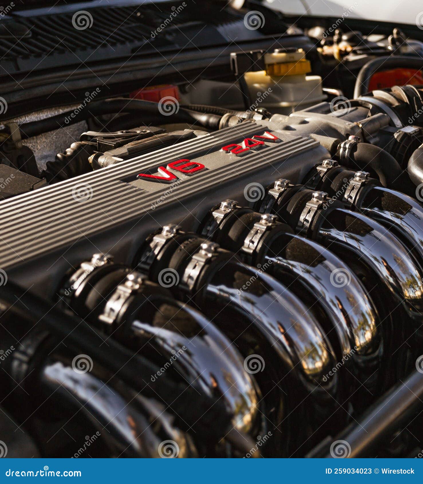 Closeup Of The Alfa Romeo Logo On A Alfa Romeo Spider 1970 Steering ...