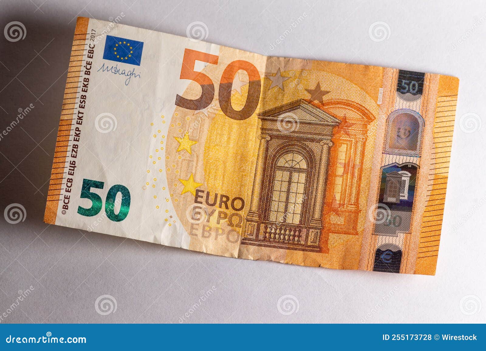 Closeup Shot of a 50 Euro Banknote Stock Photo - Image of fifty, design ...