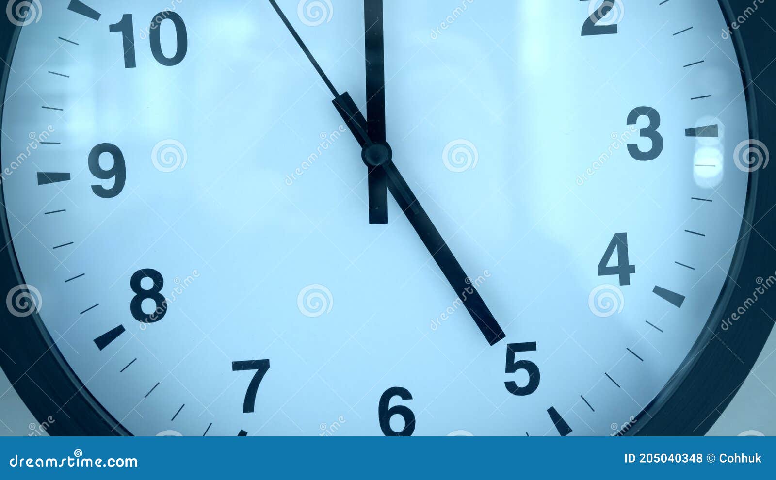 The Closeup Shot. Five Clock Struck Stock Photo - Image of circle ...