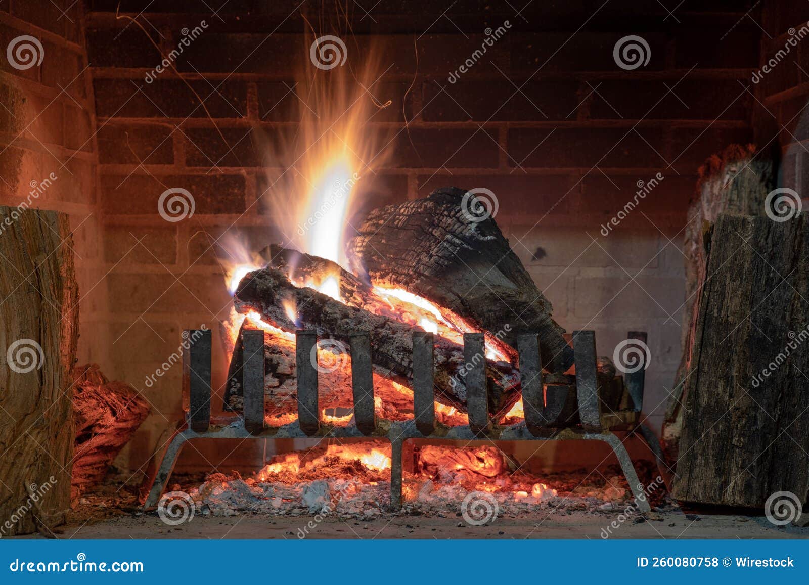 Closeup Shot of a Flickering Flame in a Fire Pit Stock Photo - Image of ...