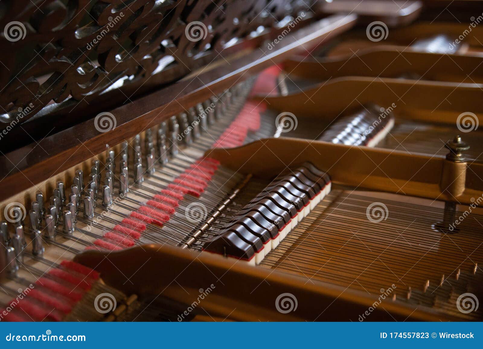 Closeup Shot of a Fortepiano with Tiles Stock Image - Image of ...