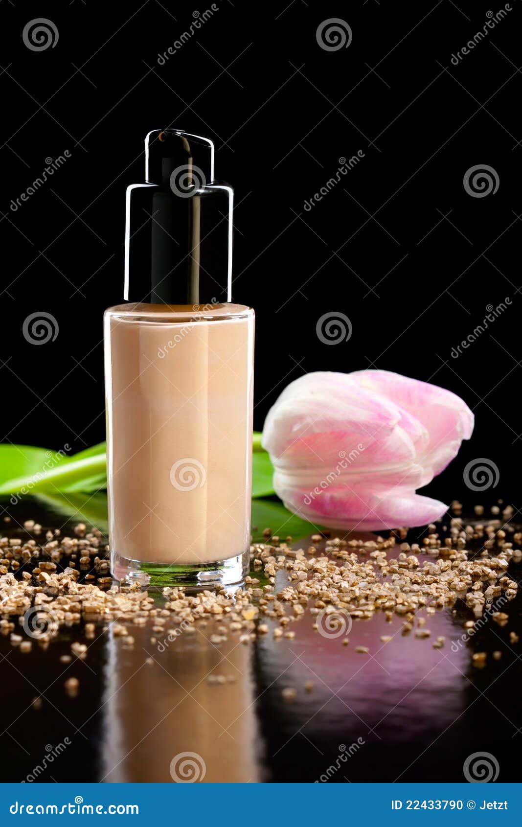Closeup Shot of Foundation Cream on Black Stock Photo - Image of ...