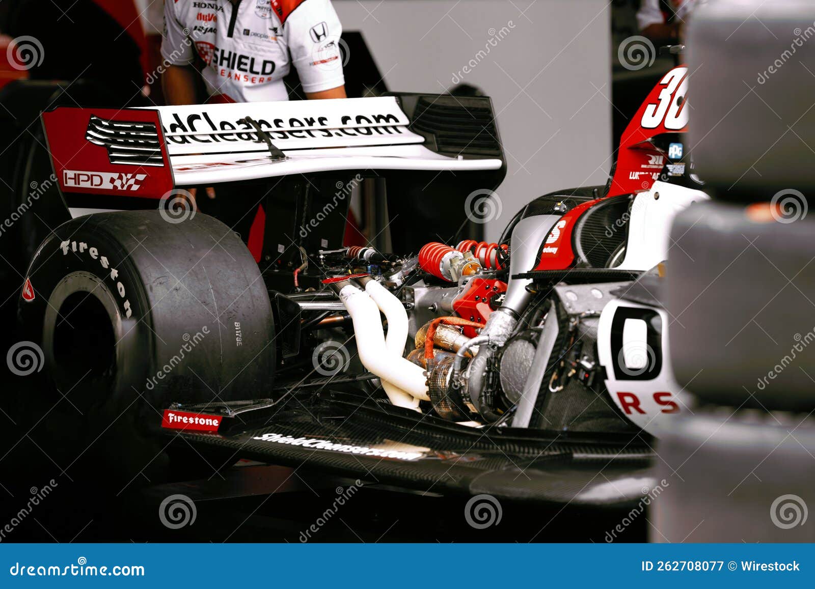 Closeup Shot of the Full View of the Side Exhaust Pipes Engine ...