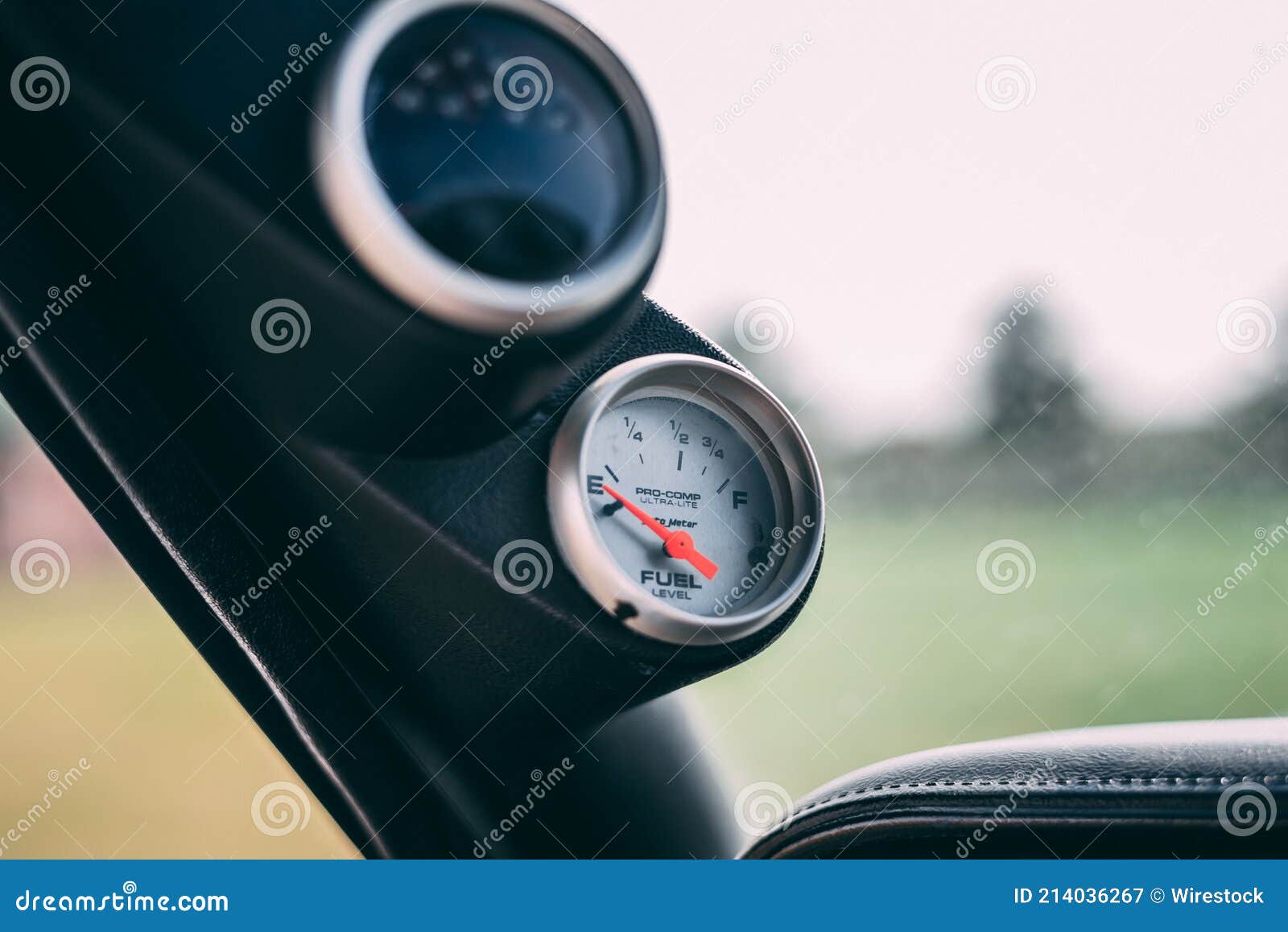 Closeup Shot of a Gas Meter in a Car Stock Image - Image of meter ...
