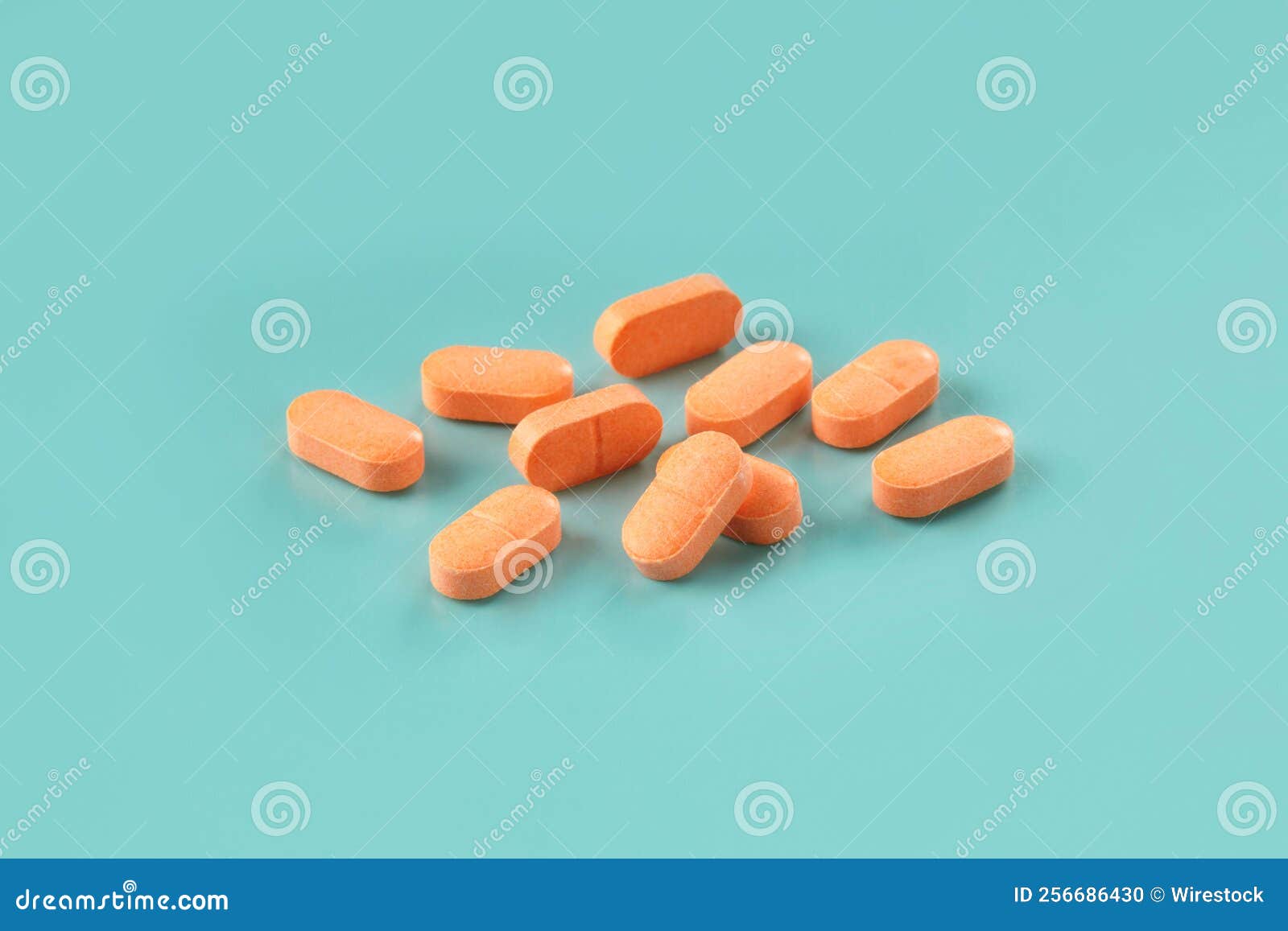 Closeup Shot of a Group of Drugs in the Form of Caplets Stock Photo ...