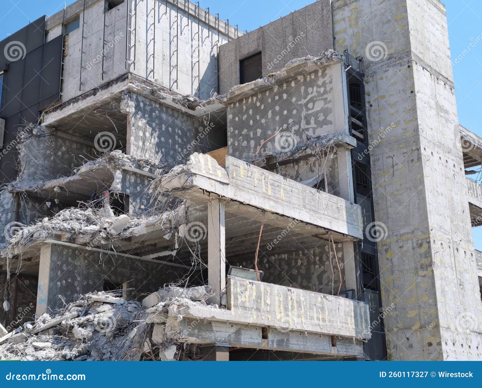 Closeup Shot of a Half-destroyed Building Stock Image - Image of ruin ...