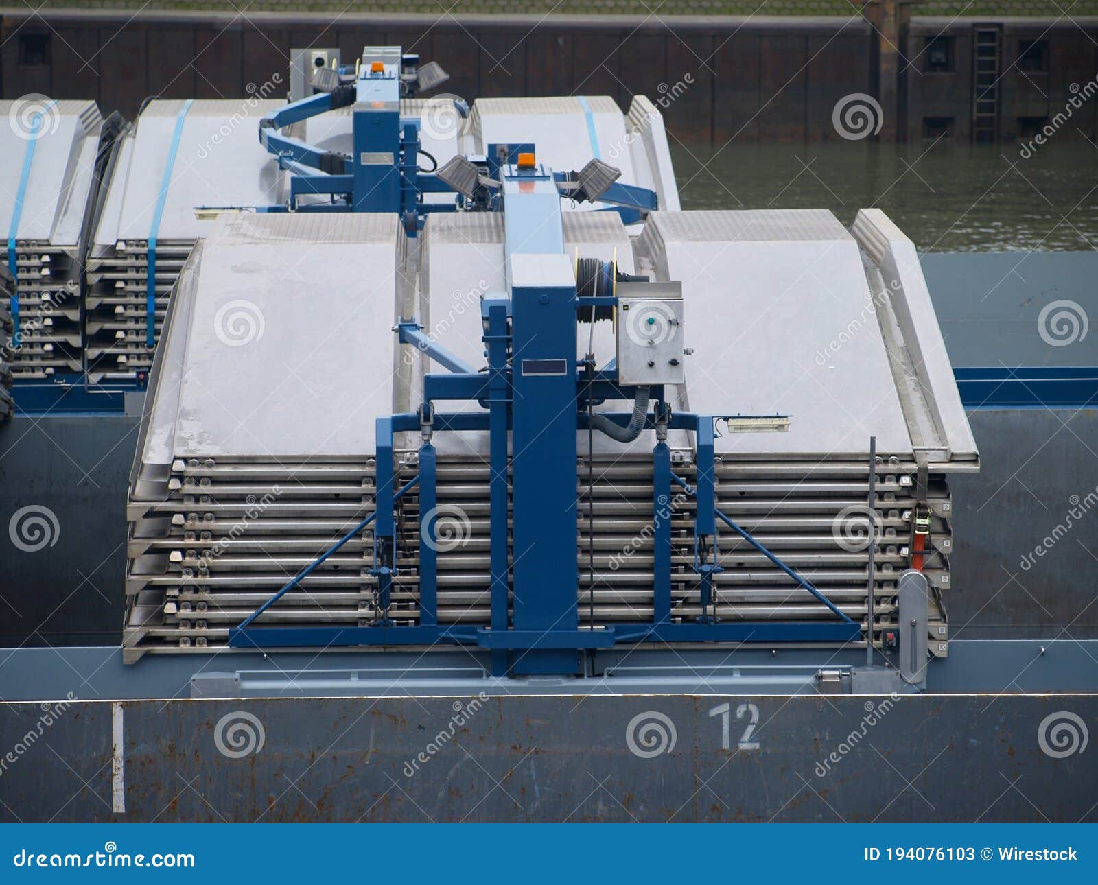 Closeup Shot of Hatch Covers of a Freight Ship Stock Image - Image of ...