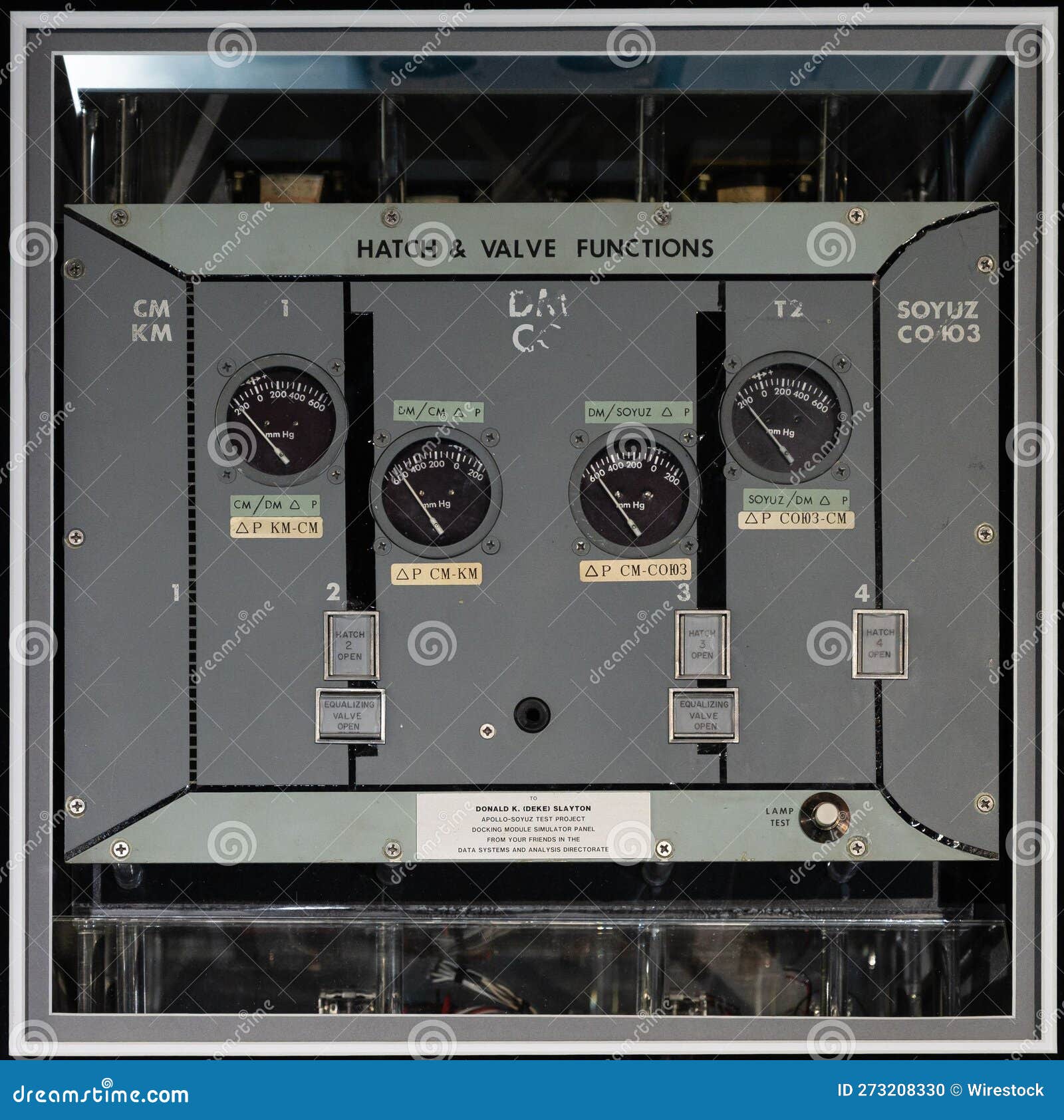 A Closeup Shot of the Hatch and Valve Function Panel Editorial Image ...