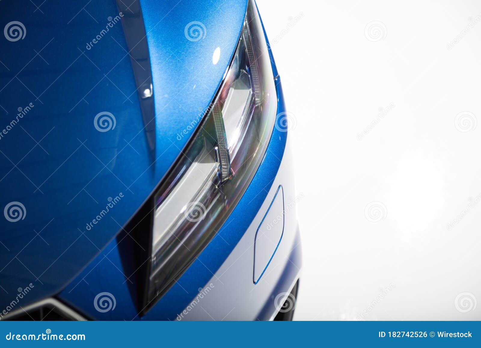 Closeup Shot of a Headlight of a Modern Luxury Car Stock Photo - Image ...
