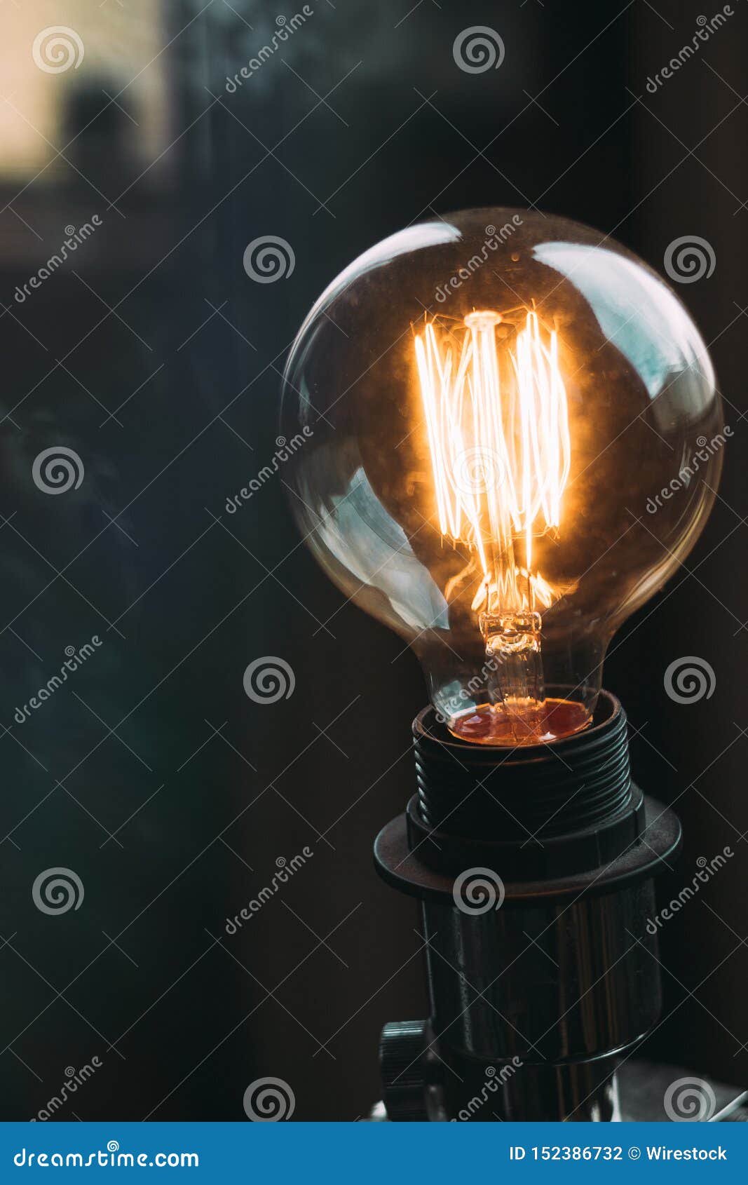 Closeup Shot of a High-voltage Bright Lightbulb in the Studio Stock ...