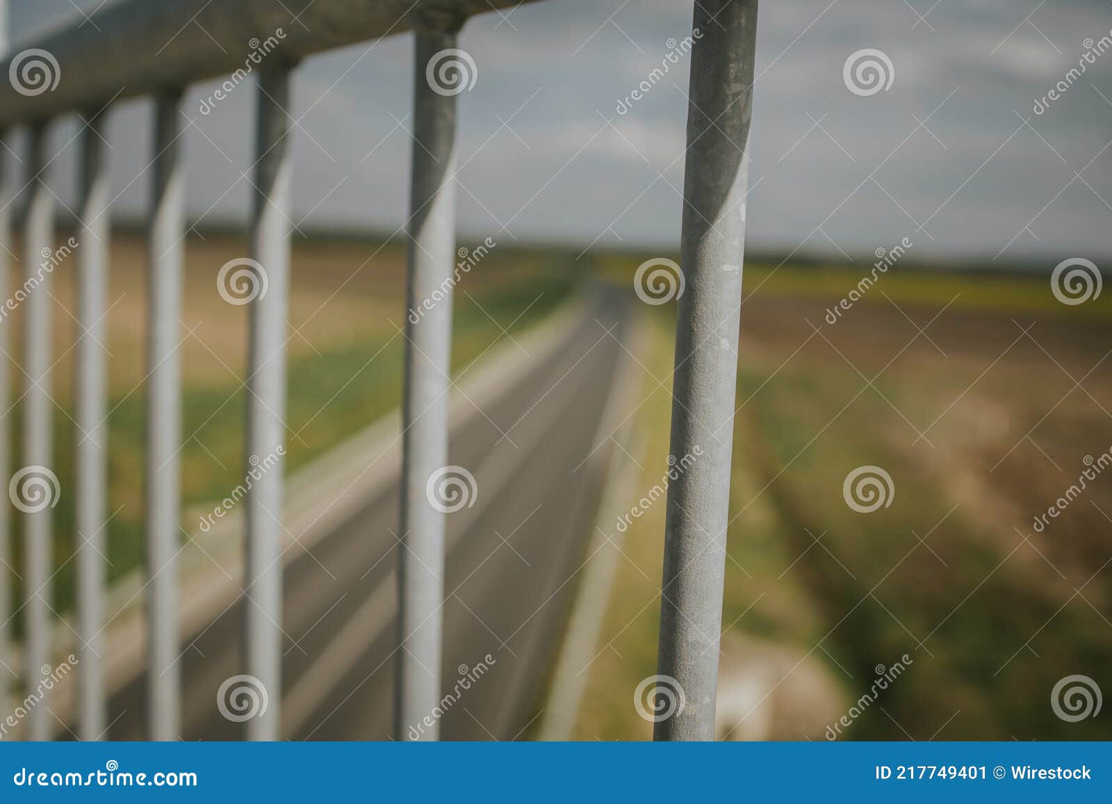 Closeup Shot of a Highway from the Railings Stock Image - Image of ...