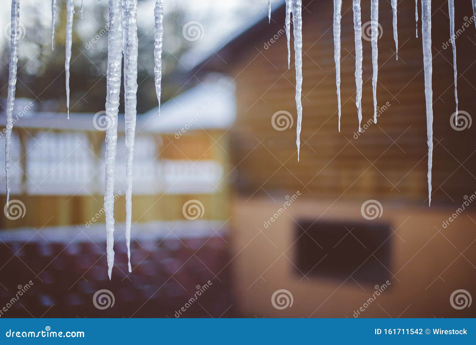 Closeup Shot of Ice Cycles with a Blurred Background Stock Photo ...