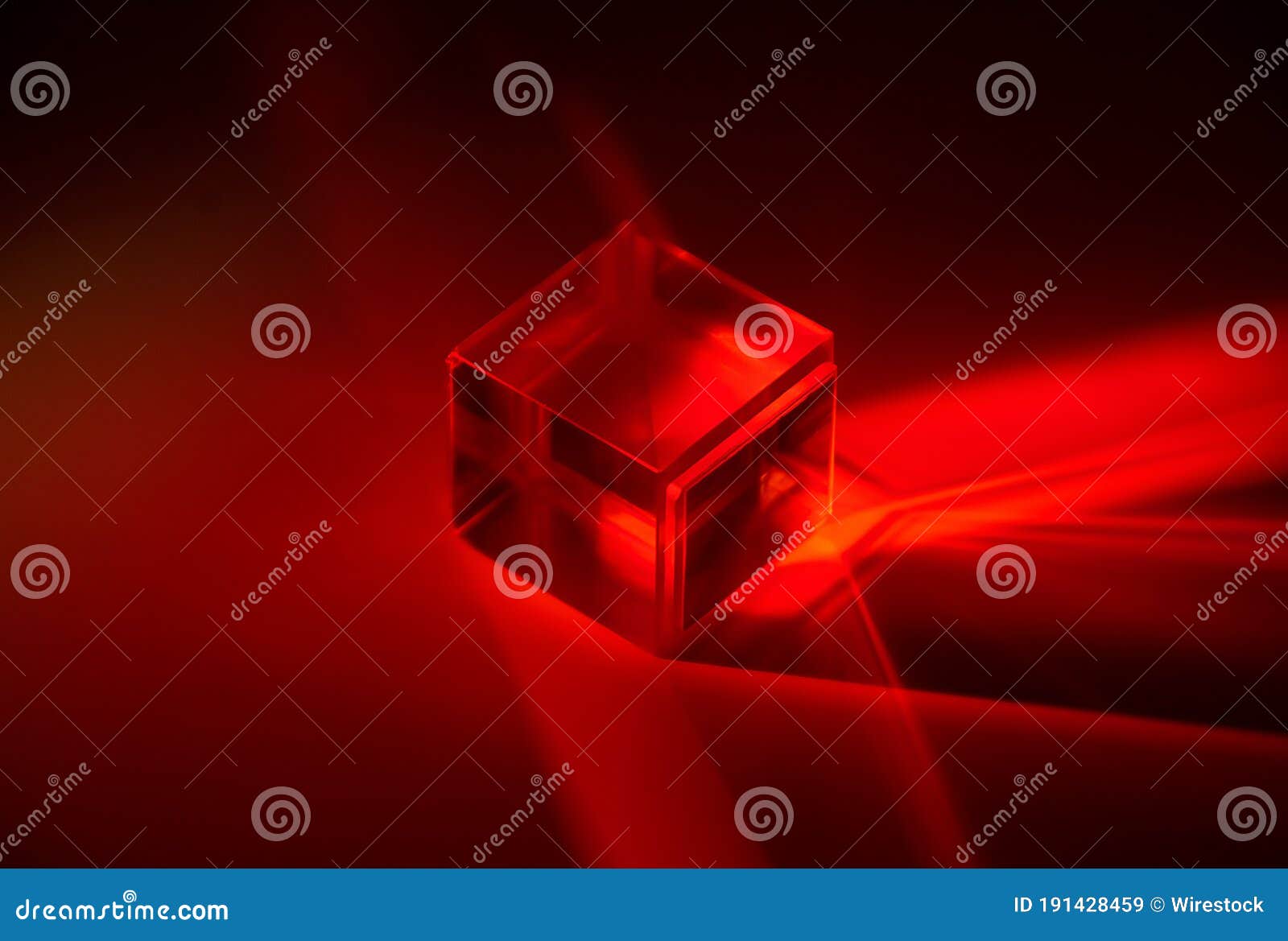 Closeup Shot of the Light Spectrum Reflected from a Crystal Cube Stock ...