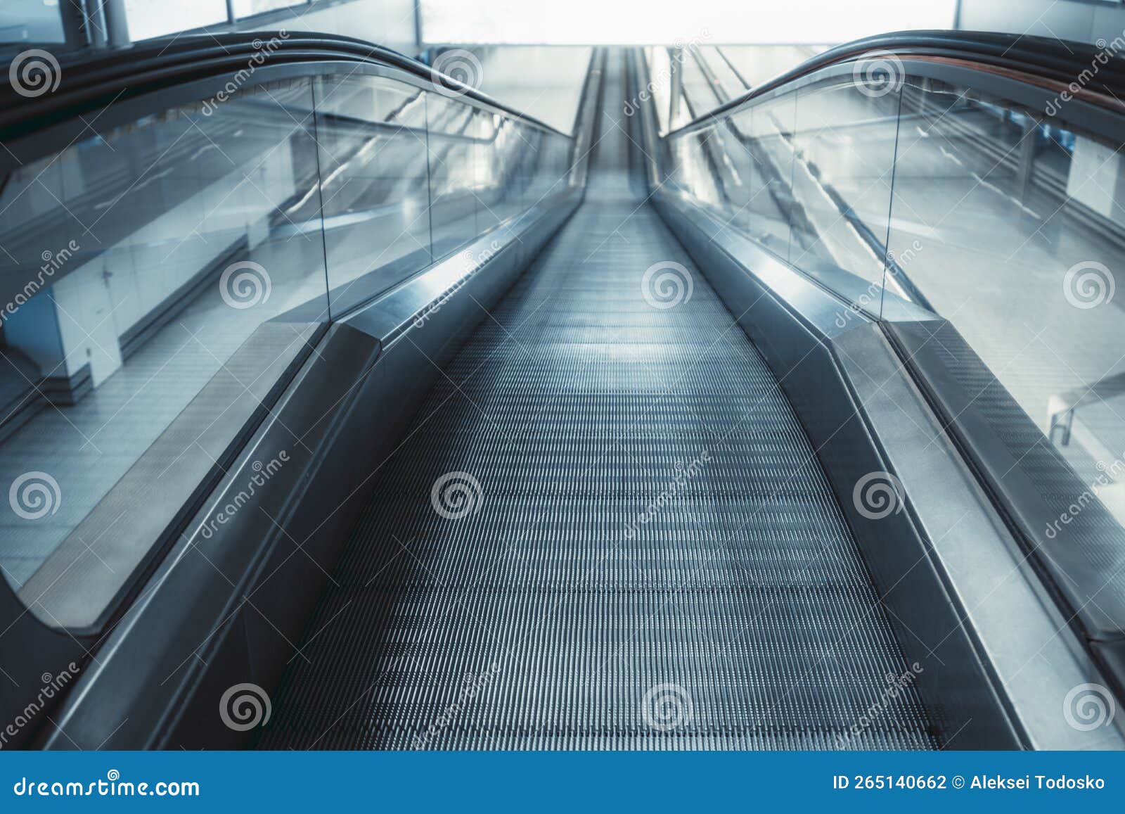 A Closeup Shot of a Long Moving Ramp Stock Photo - Image of electrical ...