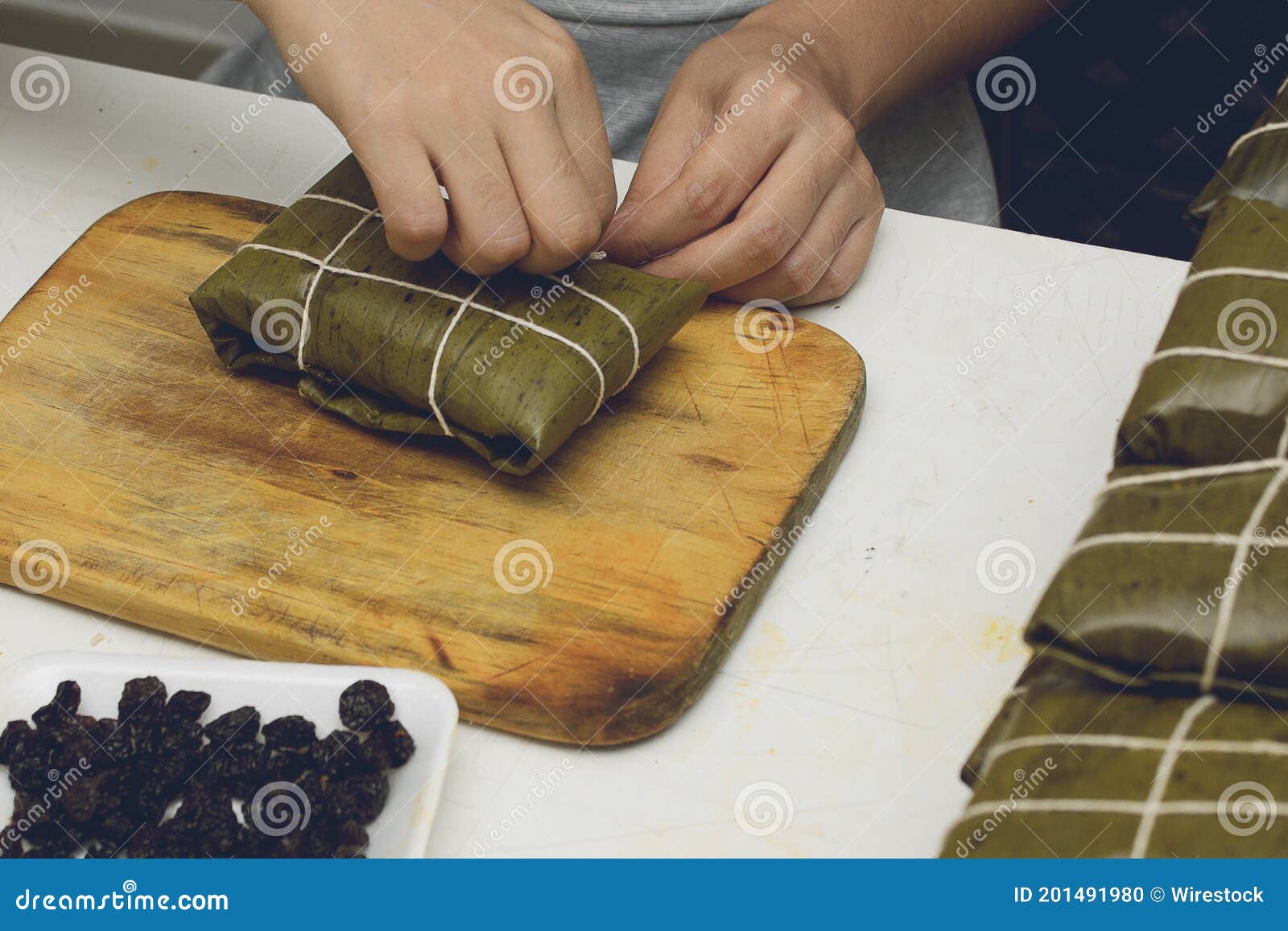 Closeup Shot of a Making Process of Hallaca Stock Photo - Image of ...