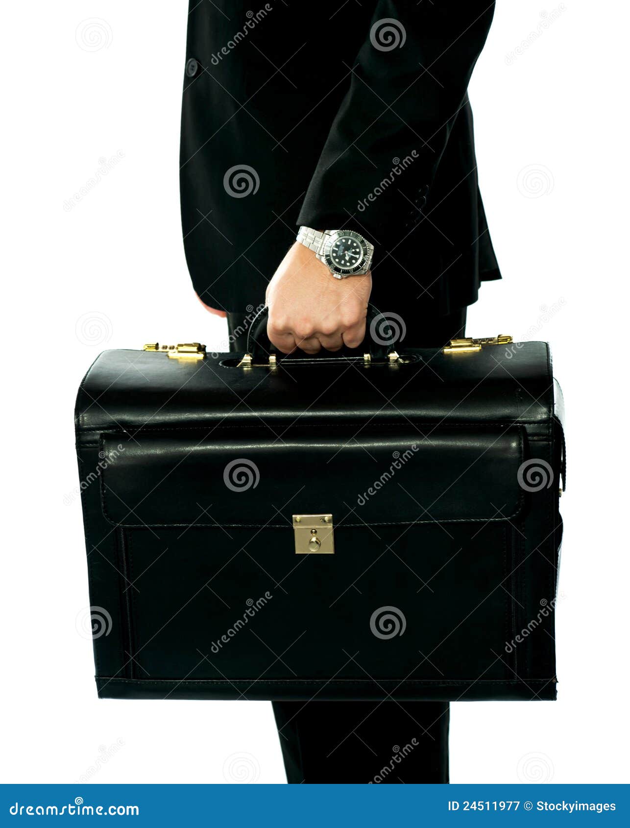 Closeup Shot of Man Holding Briefcase Stock Image - Image of isolated ...