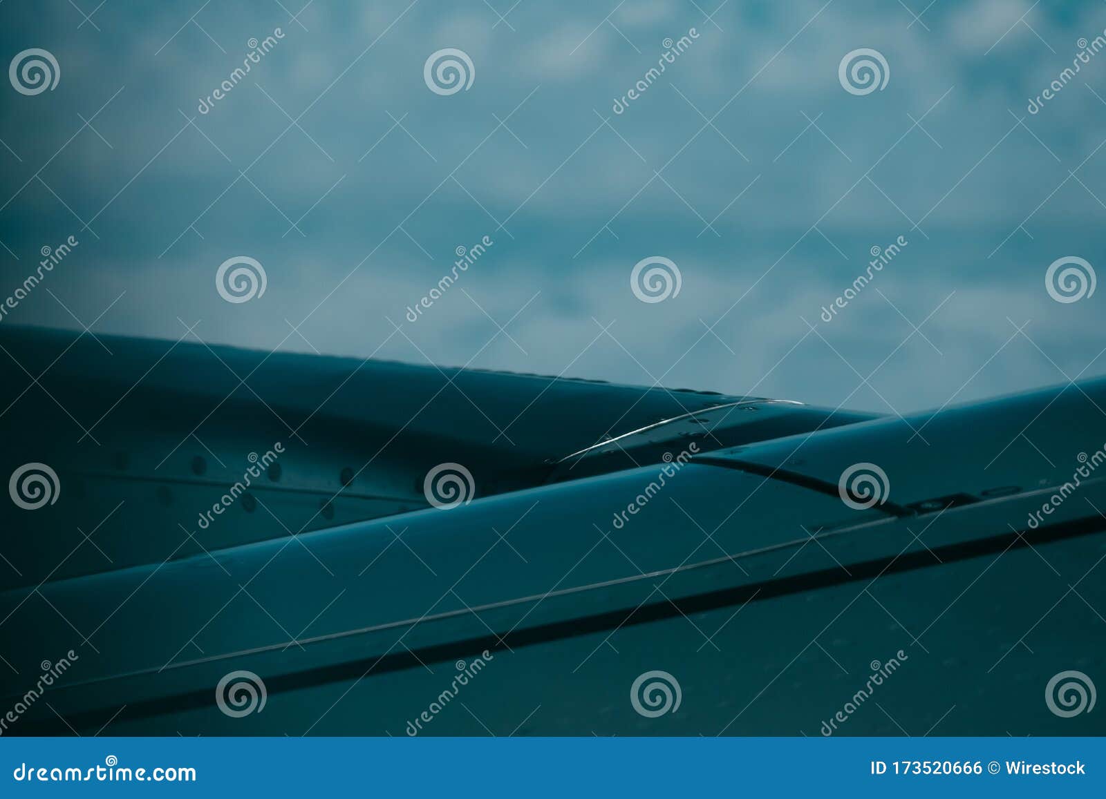 Closeup Shot of Metal Panels on an Airplane Wing Stock Photo - Image of ...