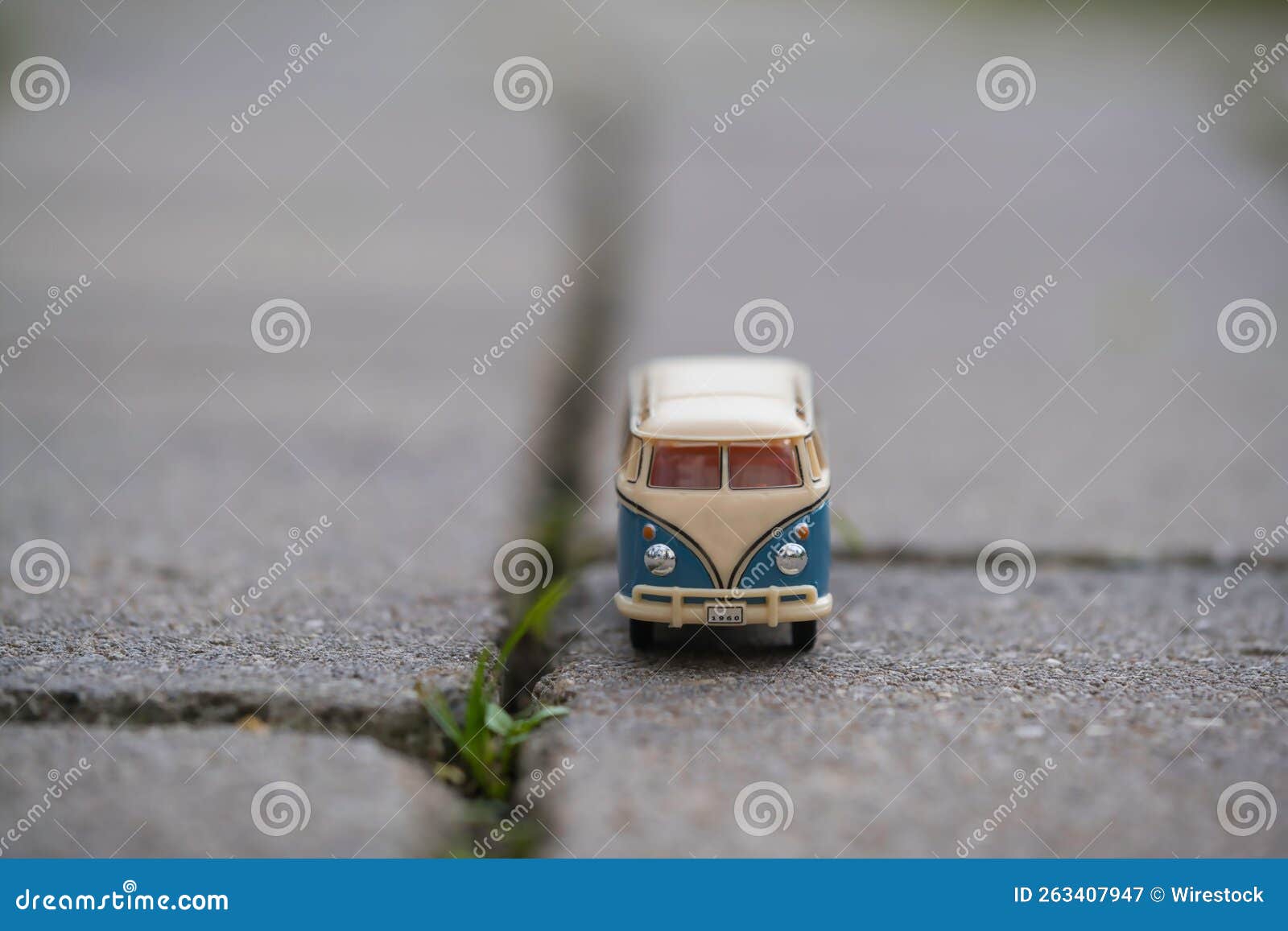 Closeup Shot of a Mini Volkswagen Microbus Stock Image - Image of ...
