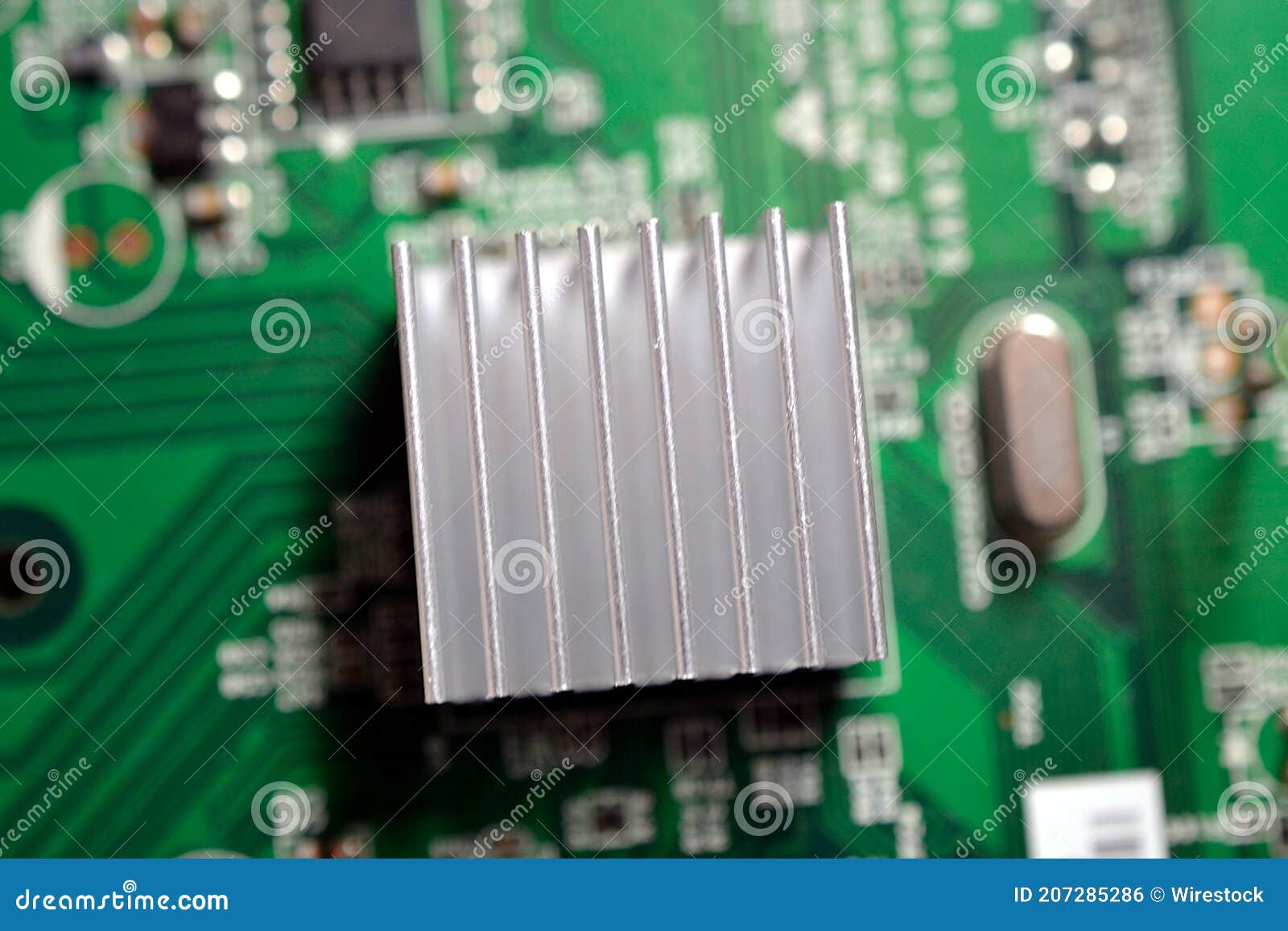 Closeup Shot of a Modem Circuit Board on a Blurred Background Stock ...