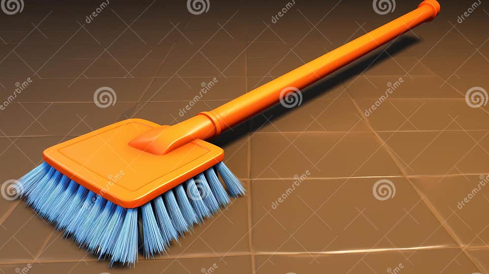 Closeup Shot of a Modern Broom Stock Illustration - Illustration of ...