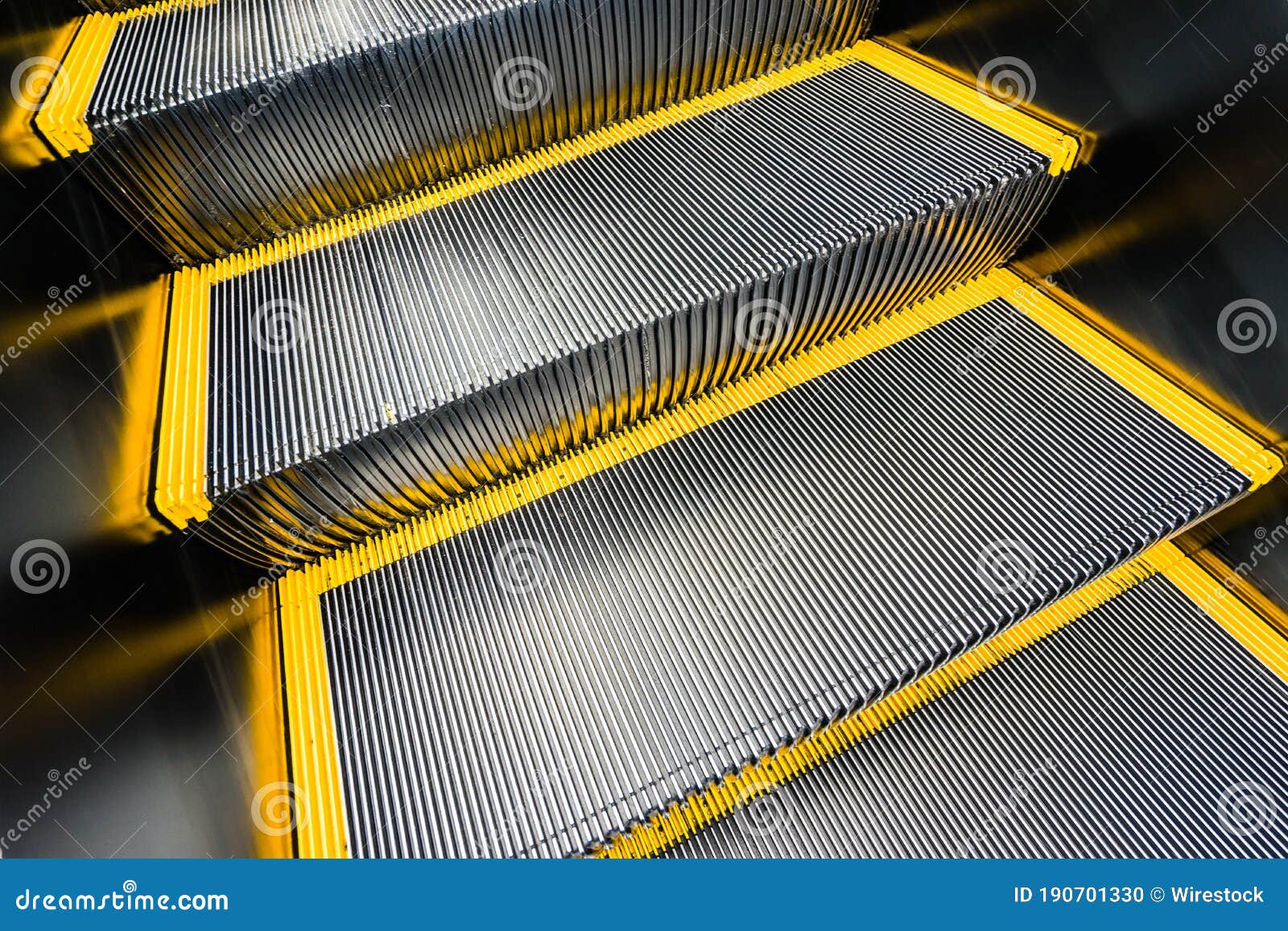 Closeup Shot Multiple Open Escalator Steps Stock Photo - Image of color ...